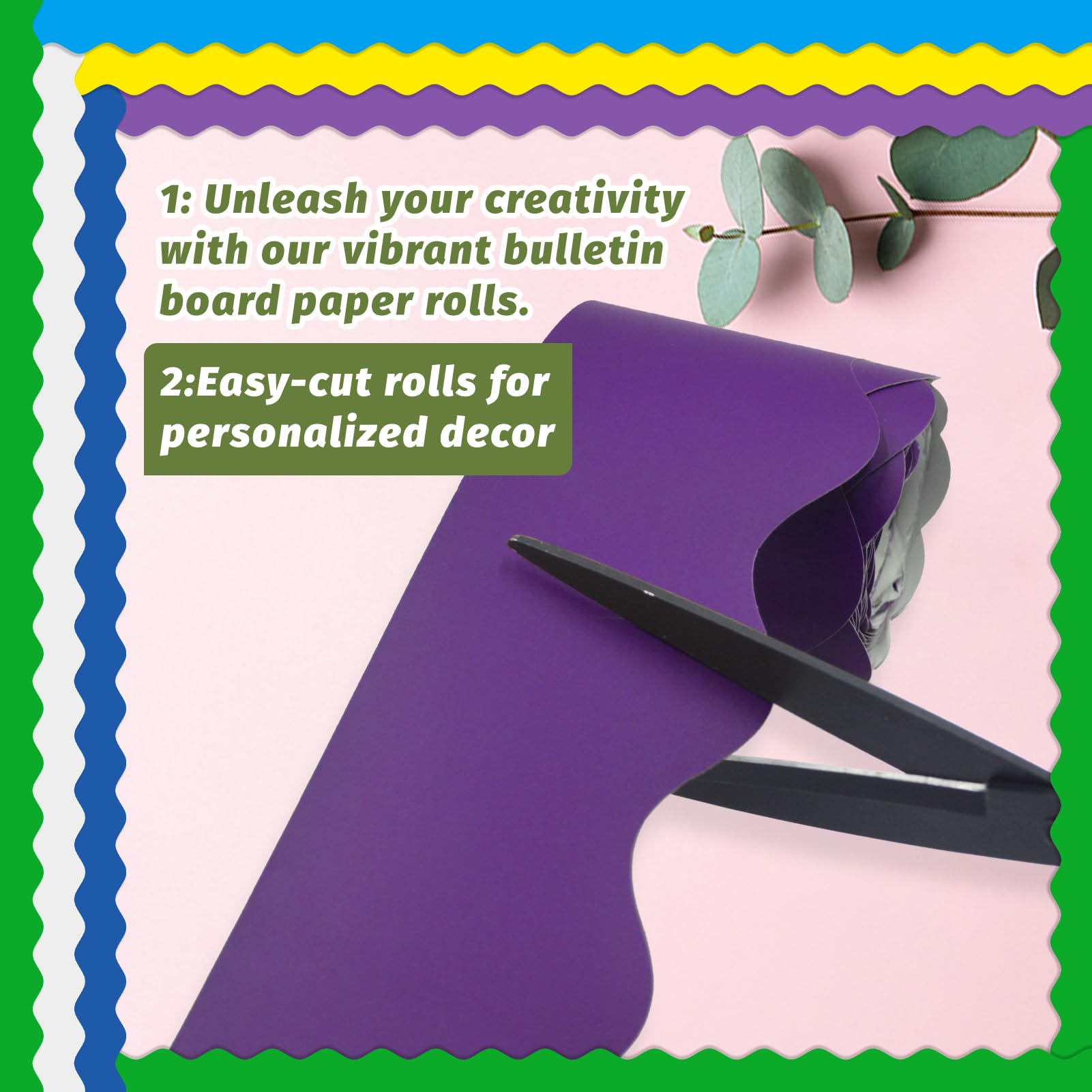 Snapklik.com : 8 Rolls 262.4 Ft Bulletin Board Borders - Black And ...