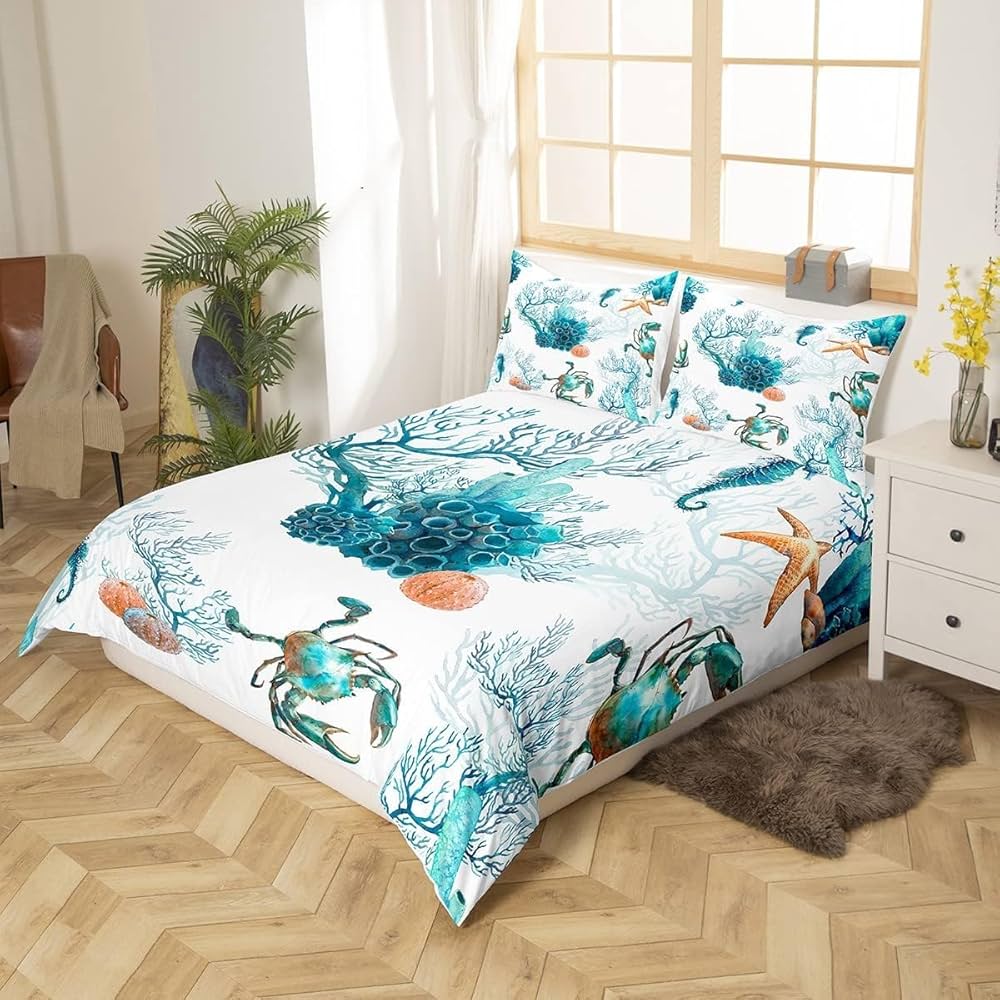 Ocean Bed Comforters And Bedspreads Cute & Aesthetic Bedding Sets: