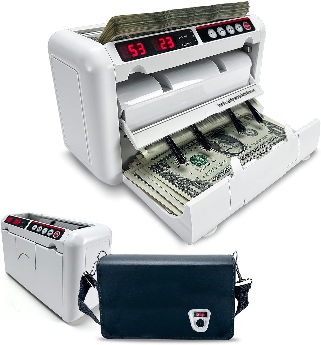 【Upgrade】Portable Money Counter Machine,800 Bills/Min,Nextlifei Bill ...