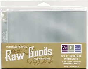 Amazon.com: We R Memory Keepers 5 Inch x7 Inch Ring Page Protectors - 10PK