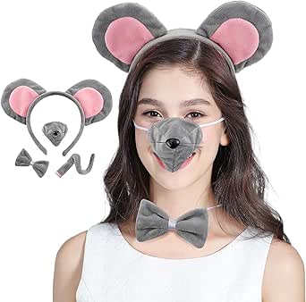 Pig Nose Ears and Tail Set Pig Ear Headband Costume Accessory Kit One ...