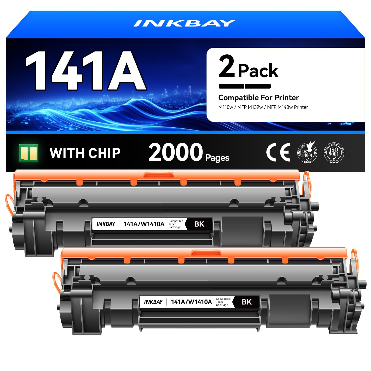 Amazon.com: 141A Toner Cartridge Black 2-Pack with Chip Compatible for ...