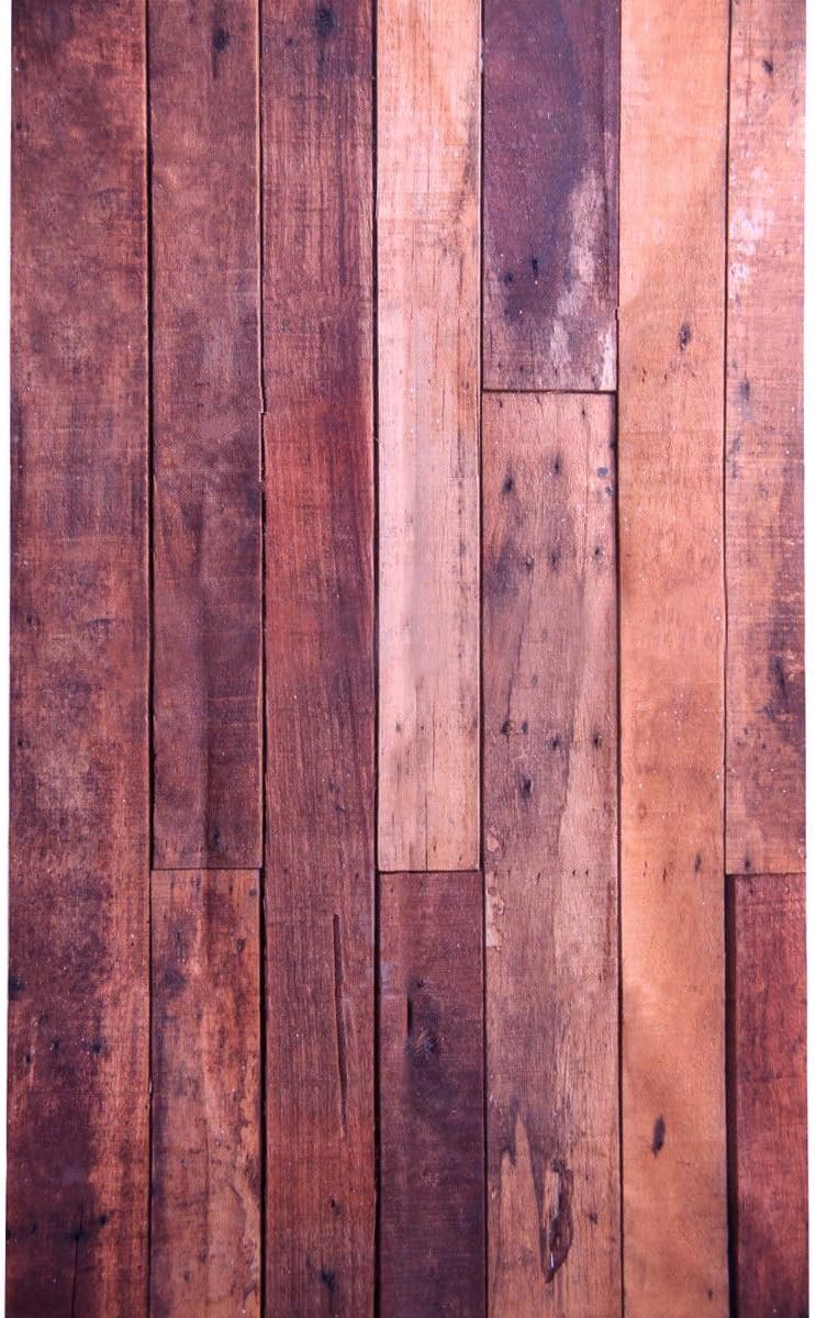 OMG Shop Vinyl Photography Backdrop 3 feet By 5 feet Brown Wood Wall