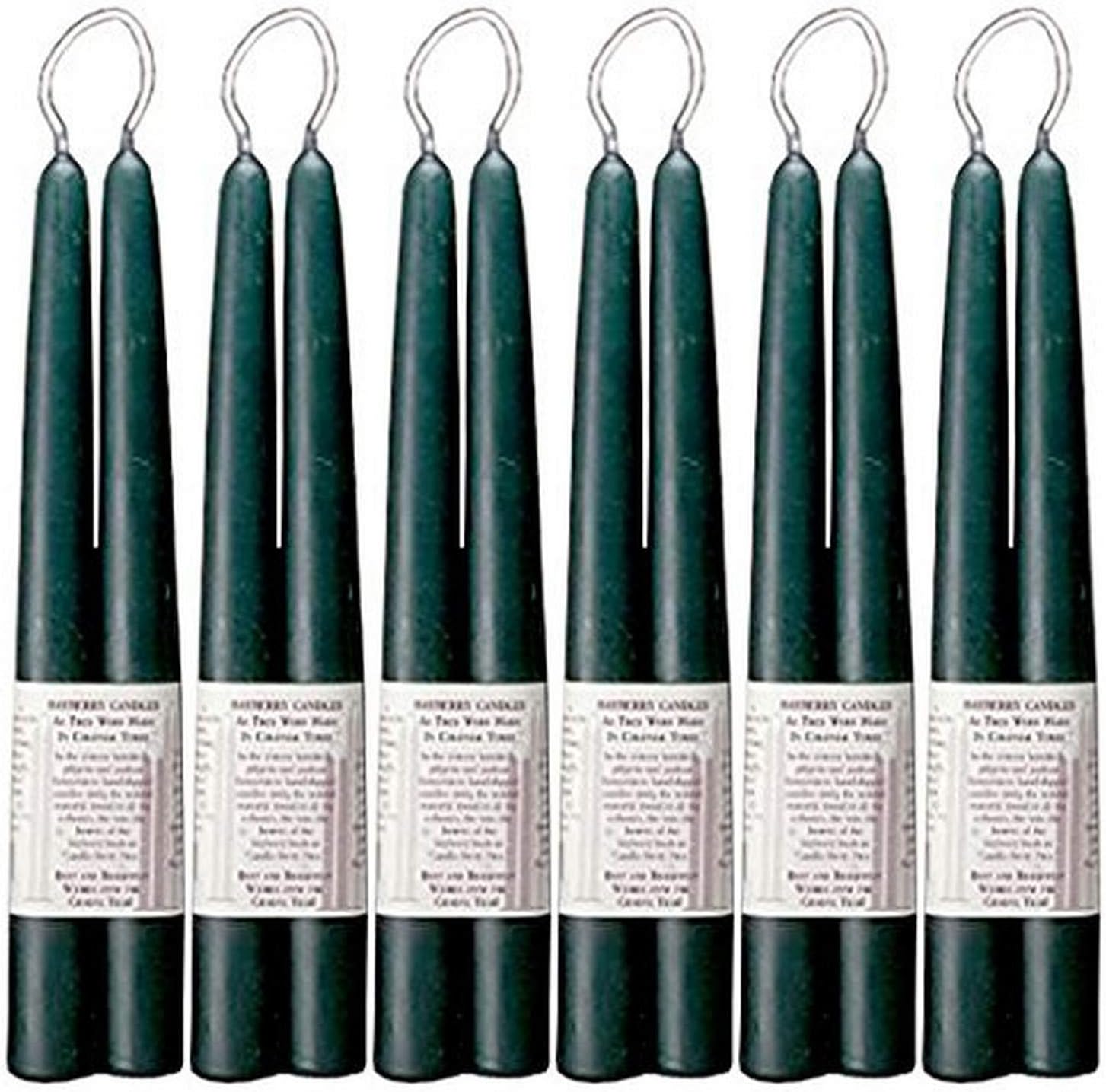 Amazon.com: Cape Candle 10” Real Bayberry Taper Candles - Hand Dipped ...