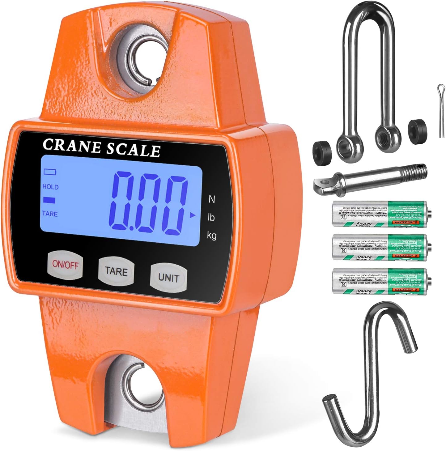 RoMech 660lb Digital Hanging Scale with Cast Aluminum Case, Handheld ...