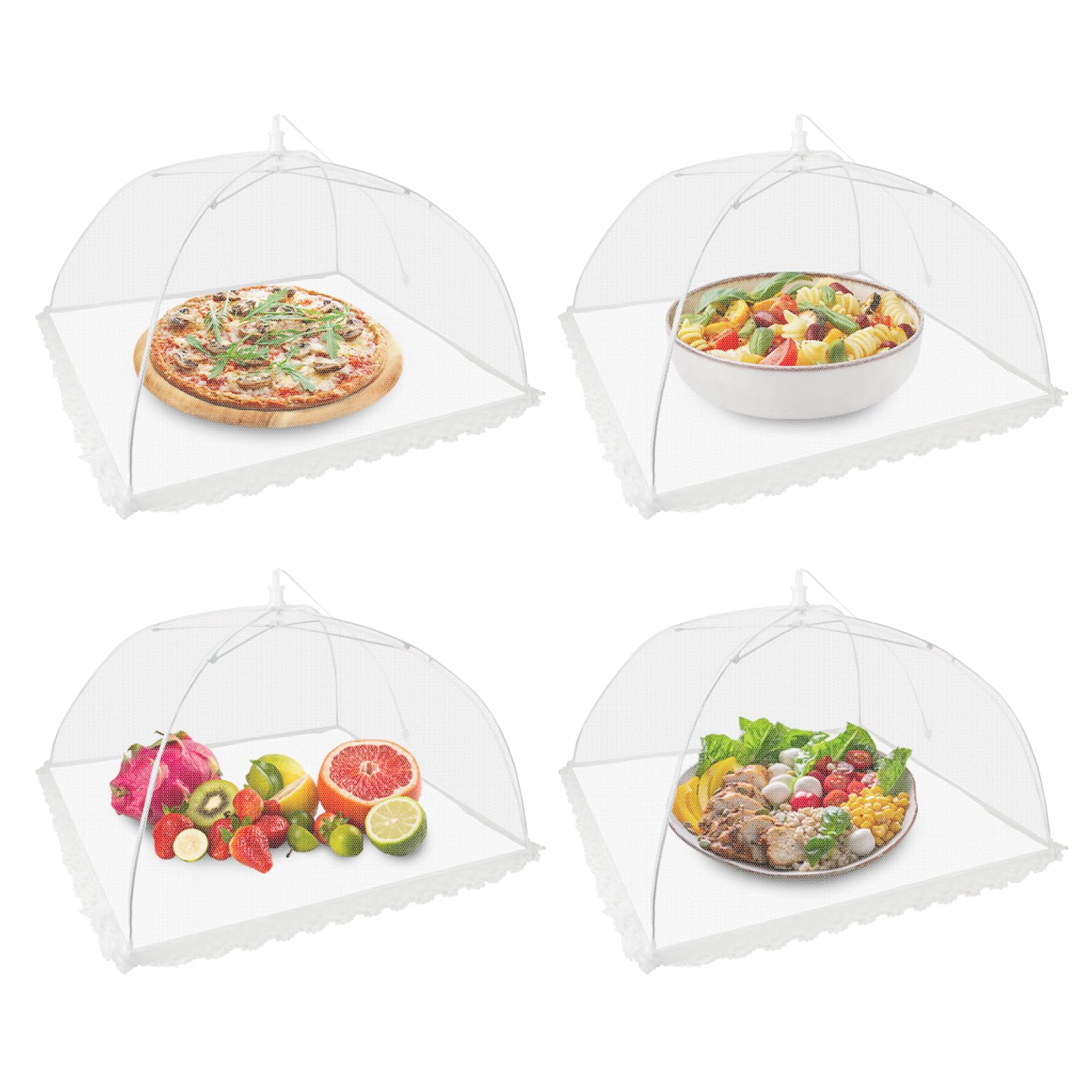 Amazon.com: Food Covers for Outside Mesh, 17''×17'' Pop-Up Mesh Food ...