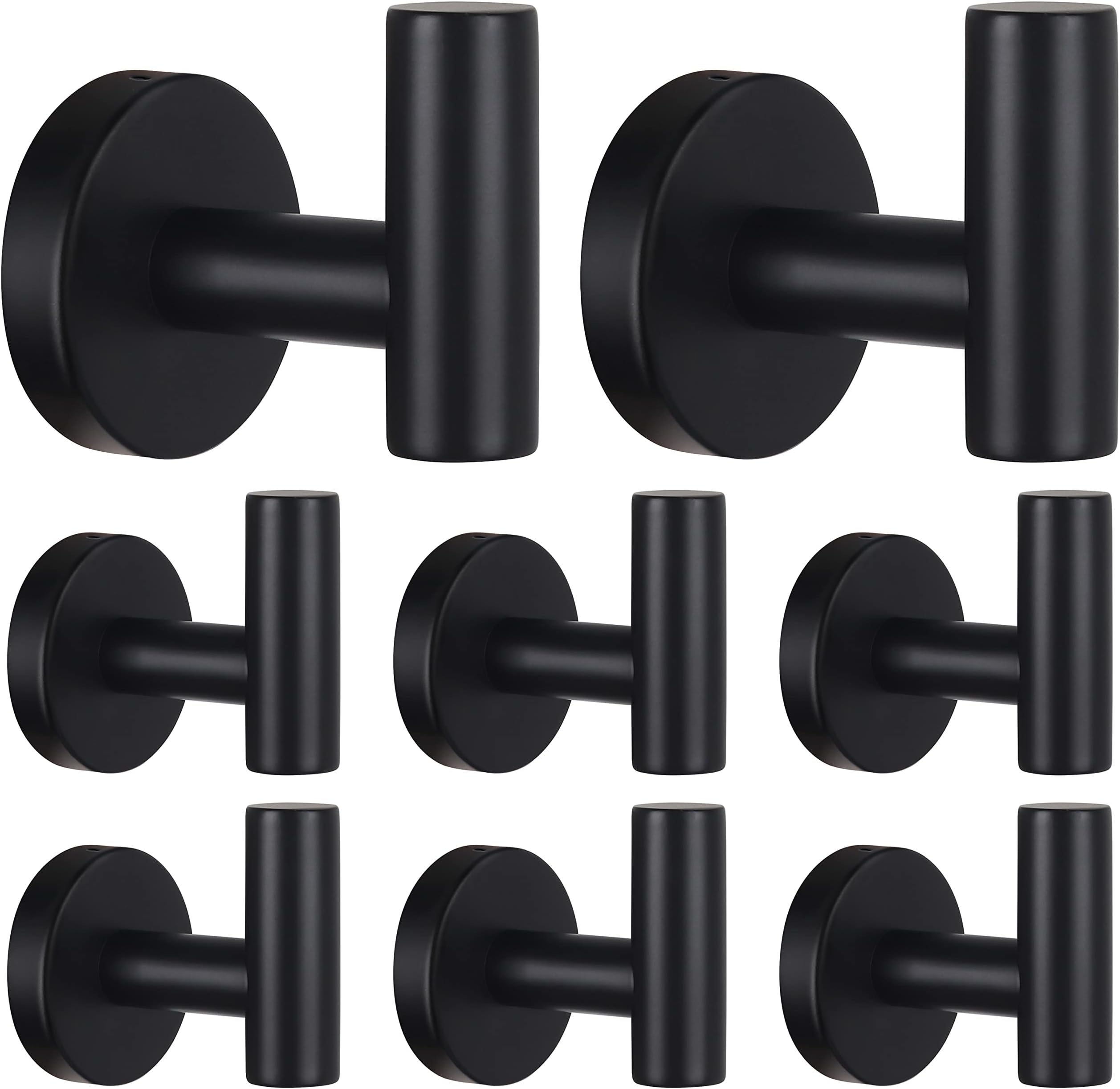 Amazon.com: Robe Towel Hooks Coat Hook Bathroom Matte Black Wall Hook ...