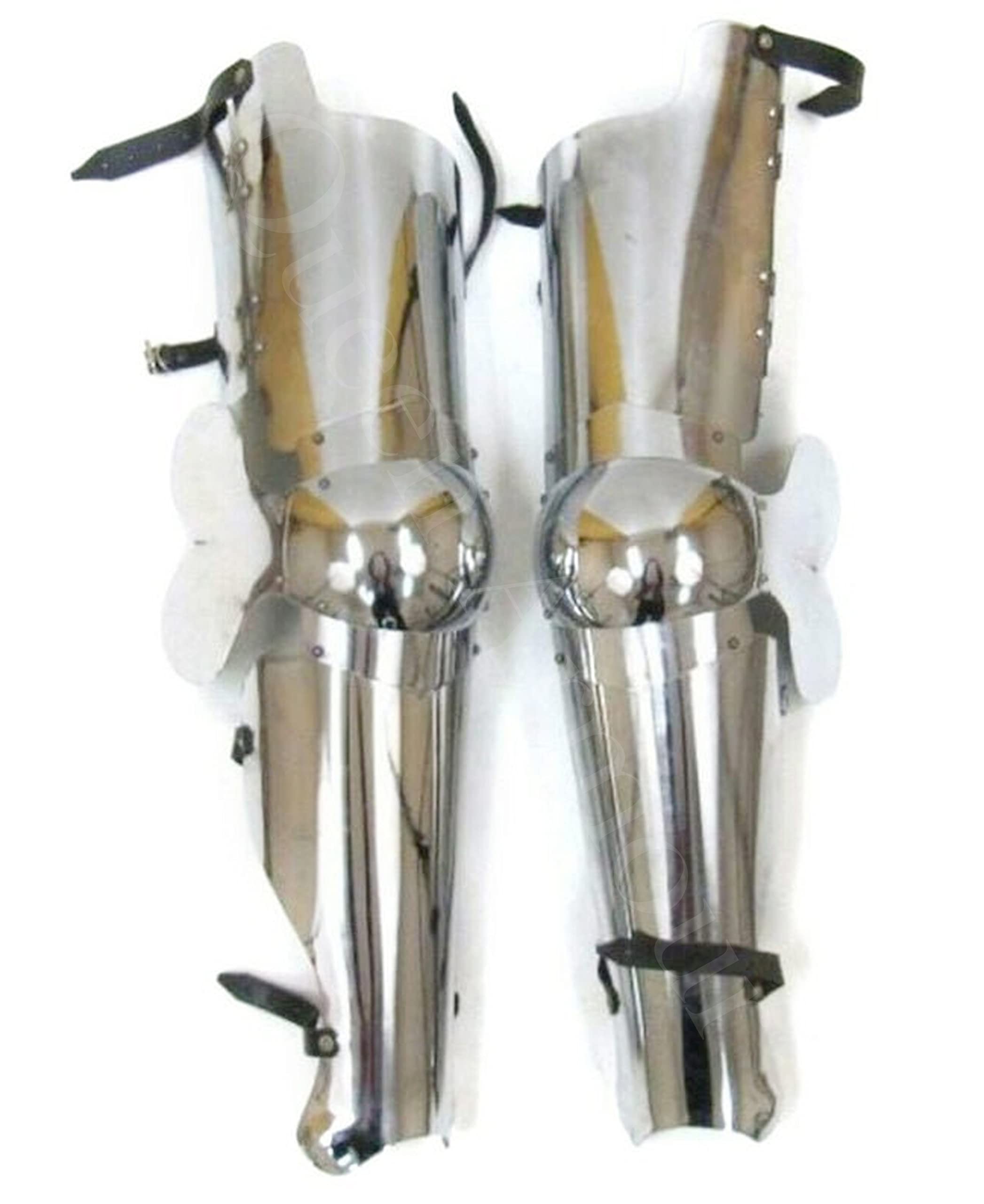 Amazon.com: Queen Armour Medieval Full Leg Armor Pair Solid Steel Full ...