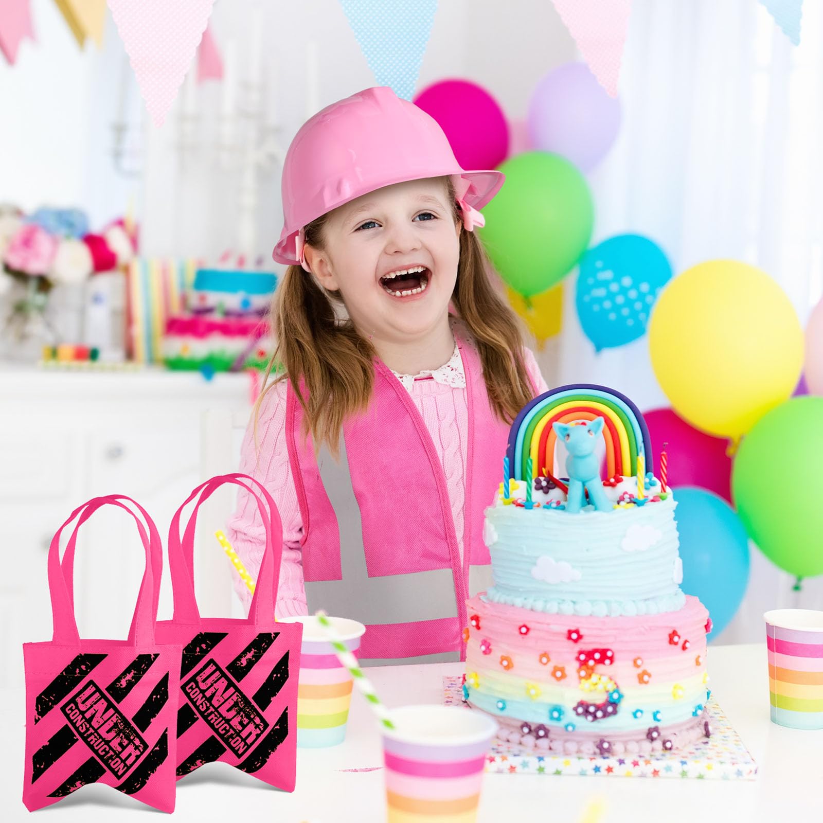 SATINIOR 24 Pcs Construction Dress up Supplies Construction Costume ...