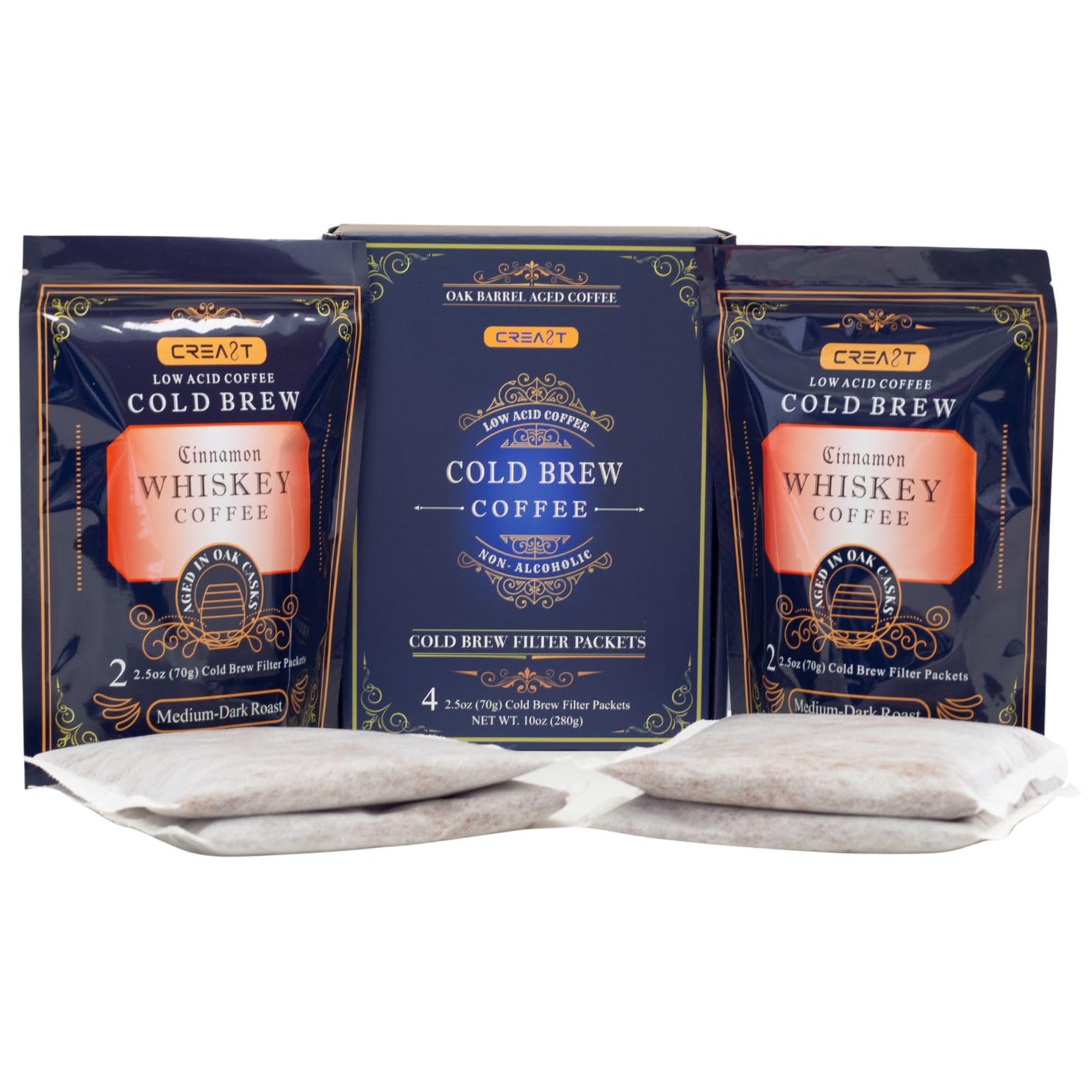 Amazon.com: CREA8T Cold Brew Cinnamon Whiskey flavored ground coffee ...