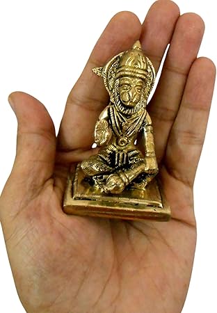 Amazon.com: Craftsofindia® Lord Hanuman Small Brass Statue - 3 Inch ...