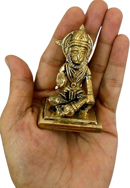 Amazon.com: Craftsofindia® Lord Hanuman Small Brass Statue - 3 Inch ...