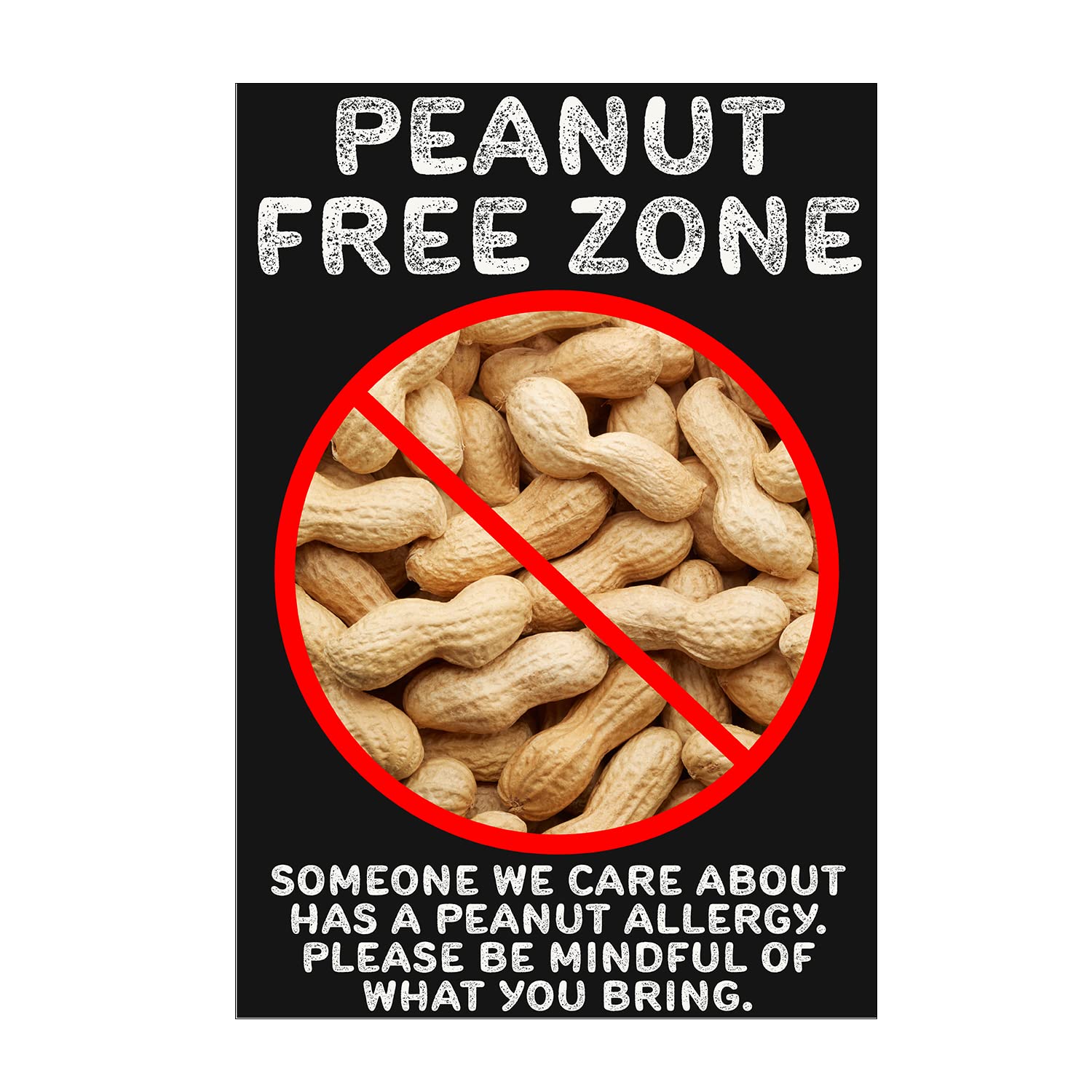 Amazon.com: Peanut Free Zone Magnet for Refrigerator Locker Toolbox Car ...