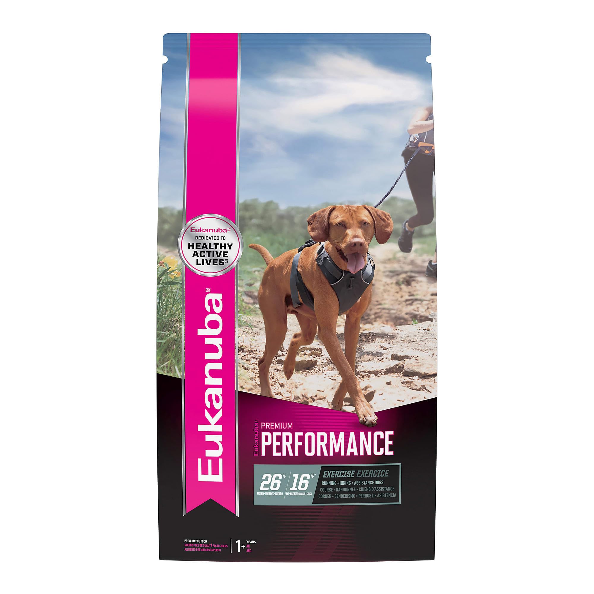 Eukanuba Premium Performance 26/16 Exercise Adult Dry Dog Food, 14 lb. Bag((BB /04/11/2025))