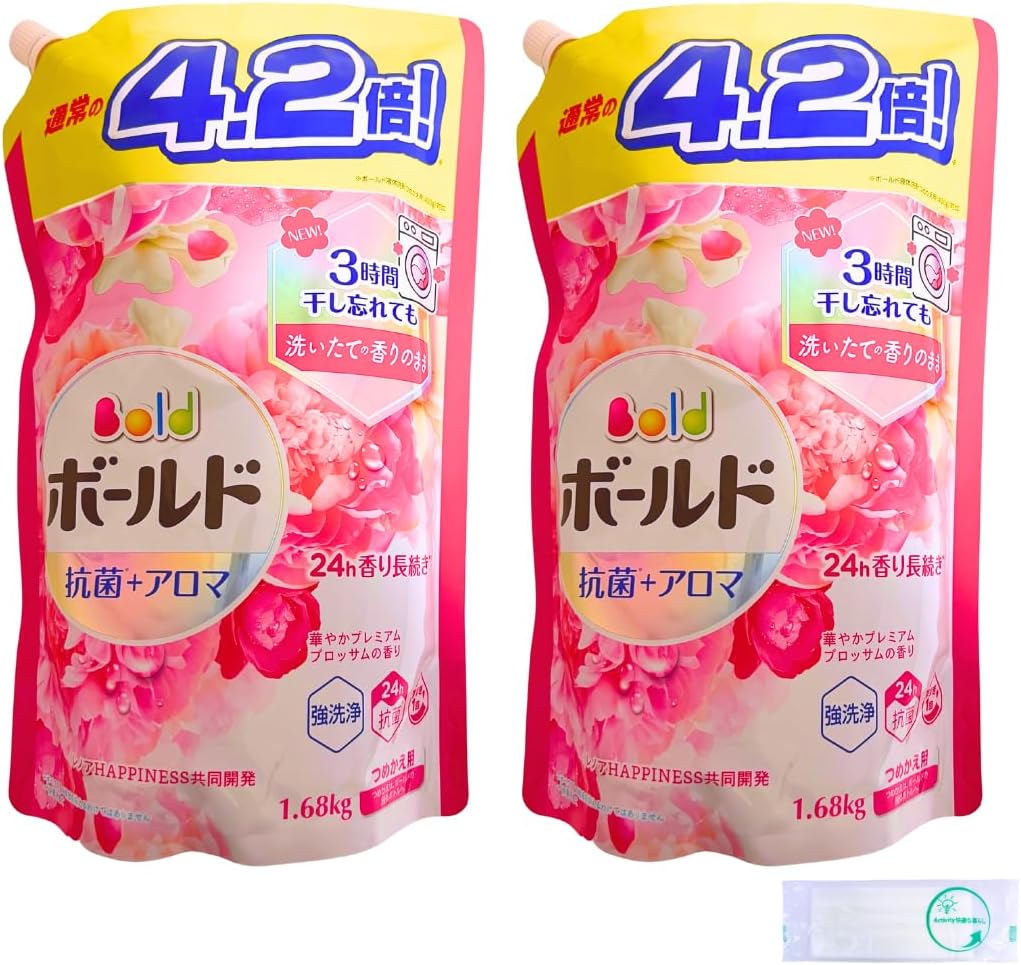 Amazon | ボールド ジェル 洗濯洗剤 プレミアムブロッサム 詰め替え 1680g×2袋【Activity公式ウエットシート付】 | Activity 快適な暮らし | 液体洗剤