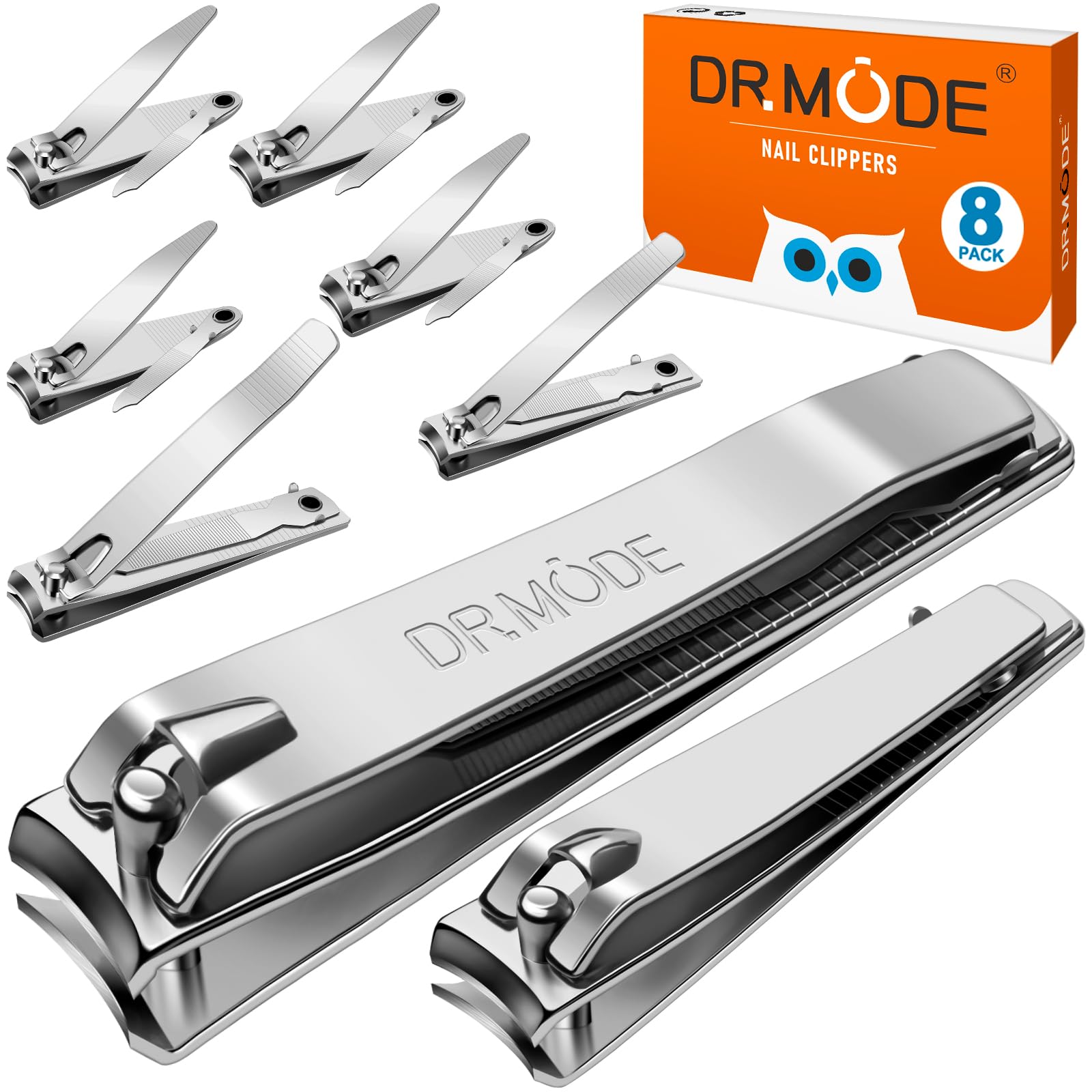 Amazon.com : Finger Nail Clippers Adult - DRMODE 8 Pack Nail Clippers ...
