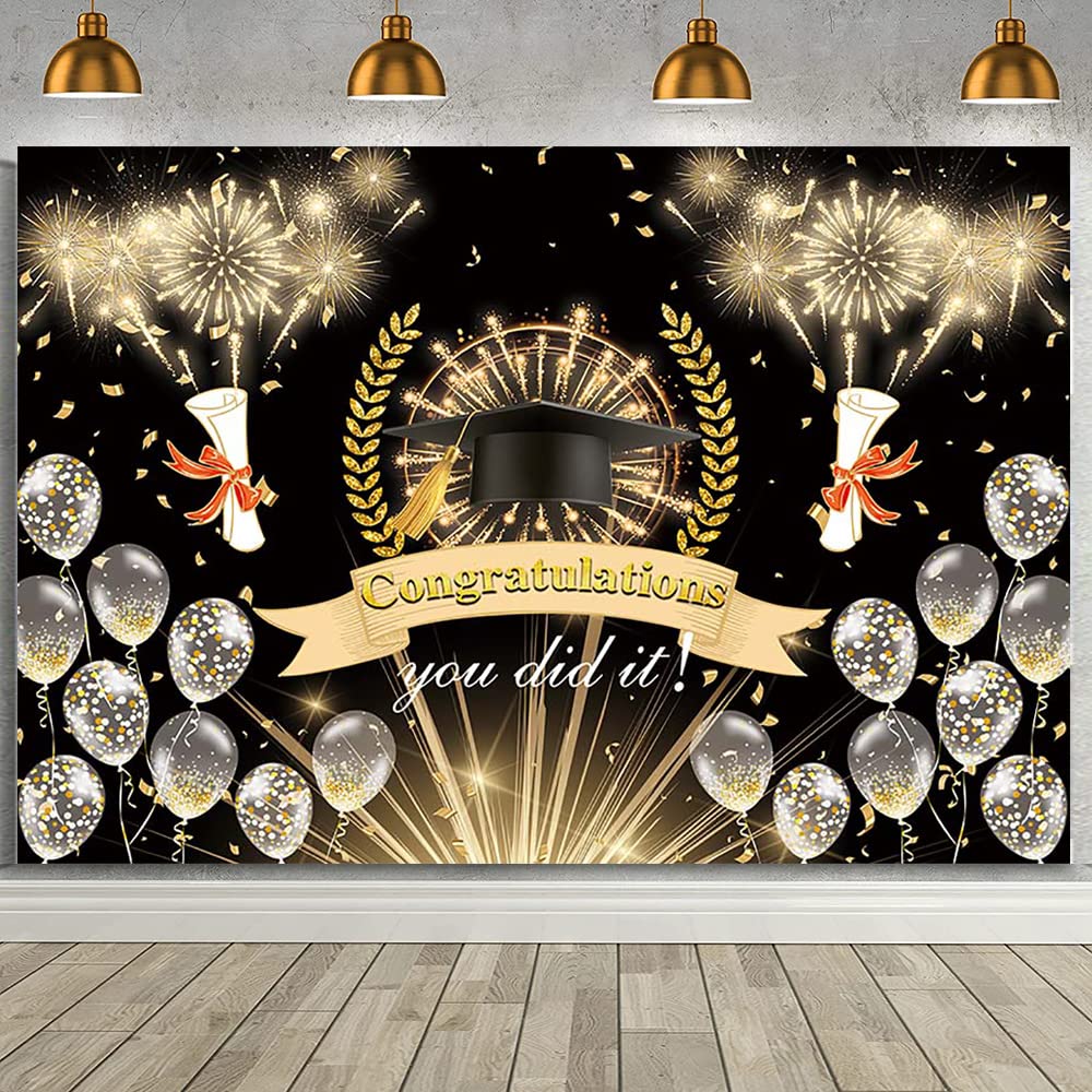 Aibiin 7x5ft Congratulation Graduation Backdrop Congratulations You Did ...