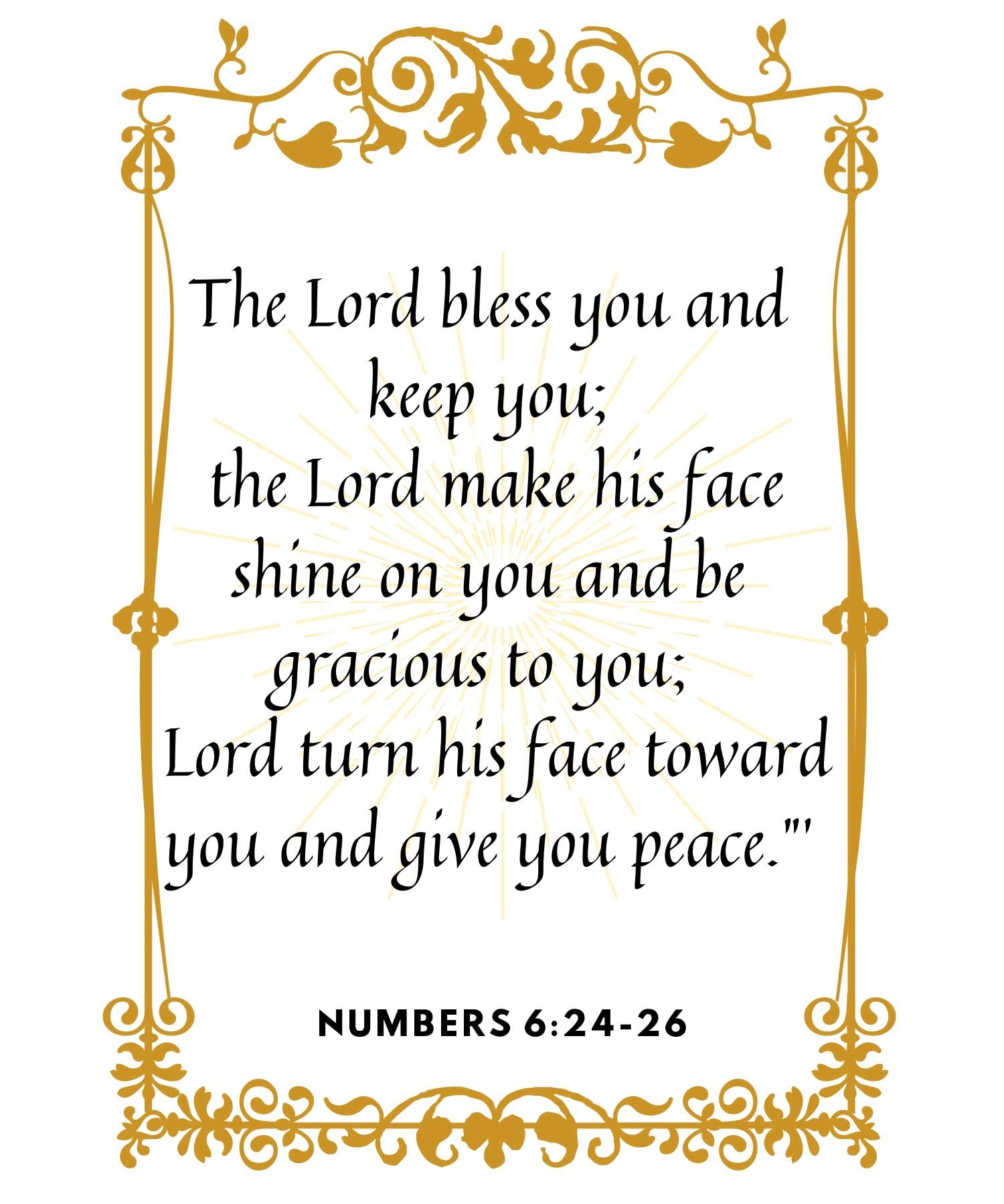 Buy DOT Bible Verses Wall Frame 12" x 10" - The Lord Bless You & Keep ...
