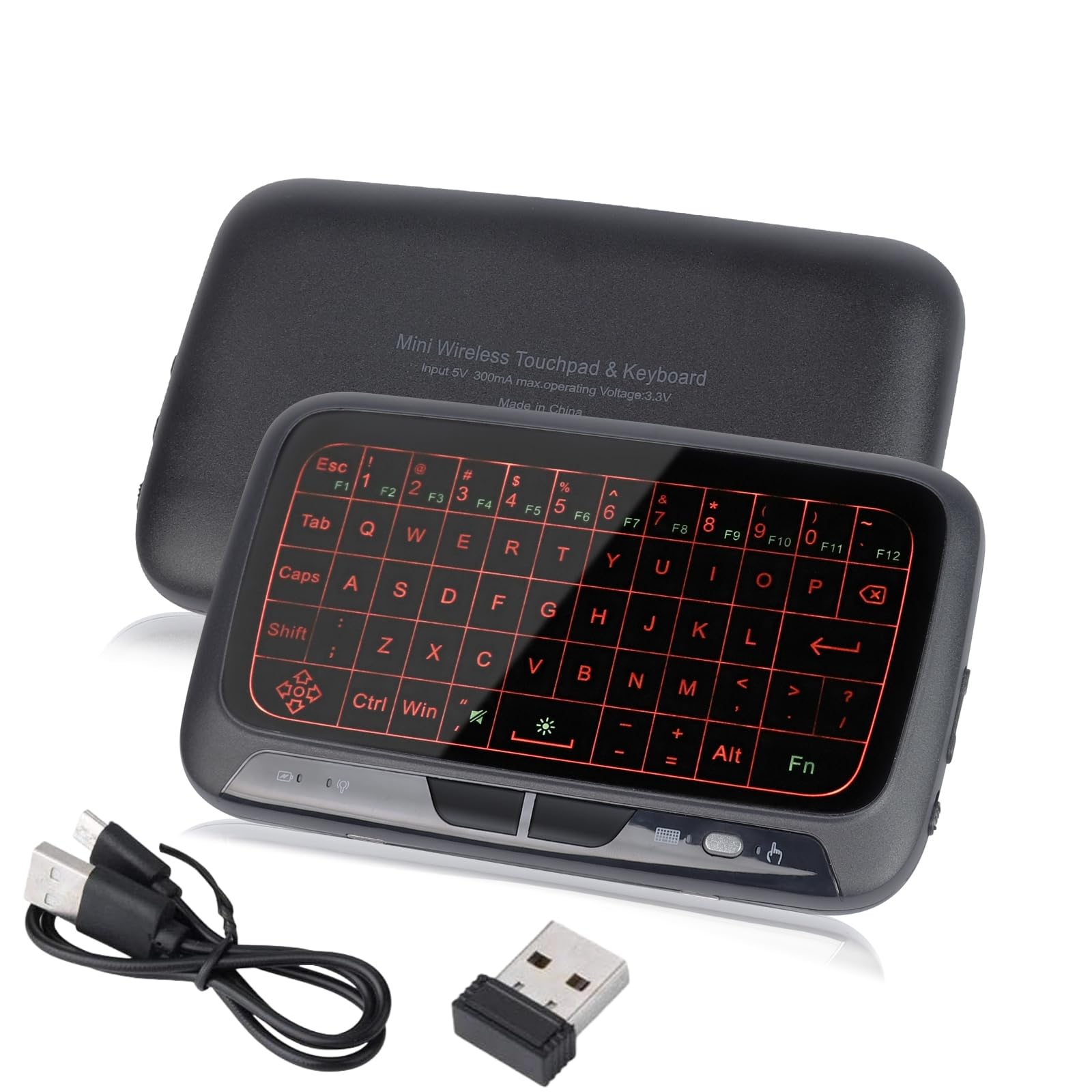KeautFair H18 Mini Wireless Keyboard Touchpad Full Screen Portable ...