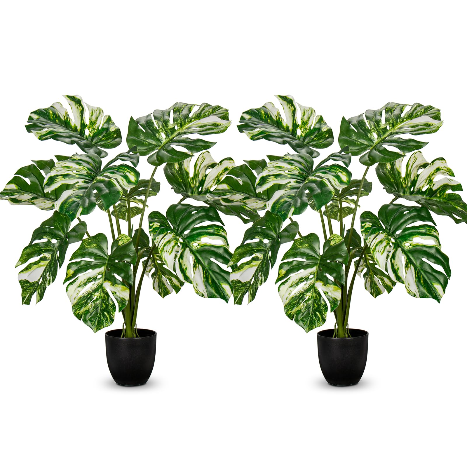 Amazon.com: Hollyone Artificial Monstera Plant 2FT Faux Monstera ...