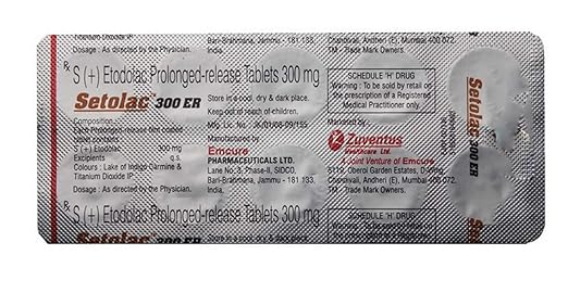 Setolac ER 300 mg - Strip of 10 Tablets : Amazon.in: Fashion