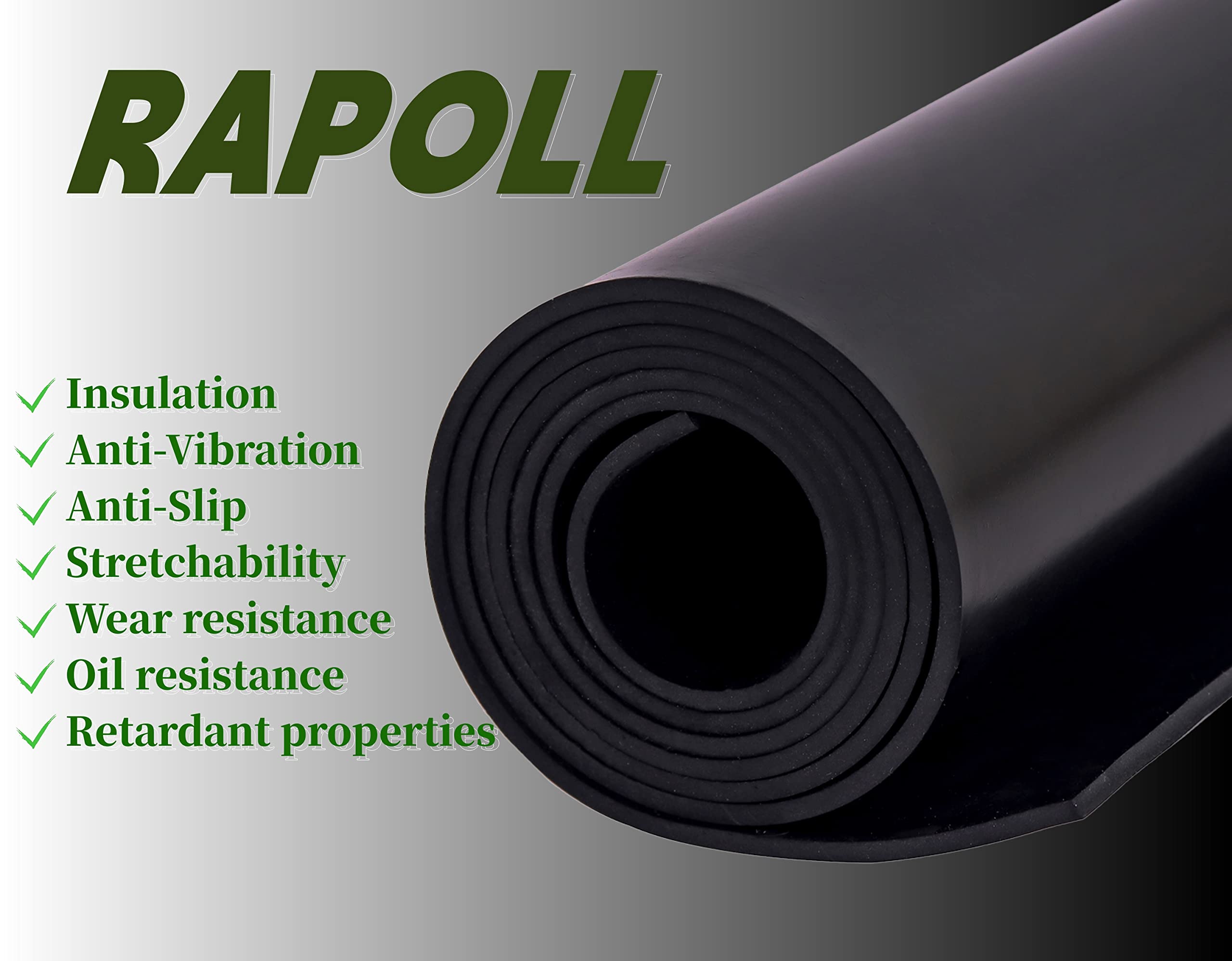 Snapklik.com : Neoprene Rubber Sheet Solid Rubber Strips Roll Pad ...