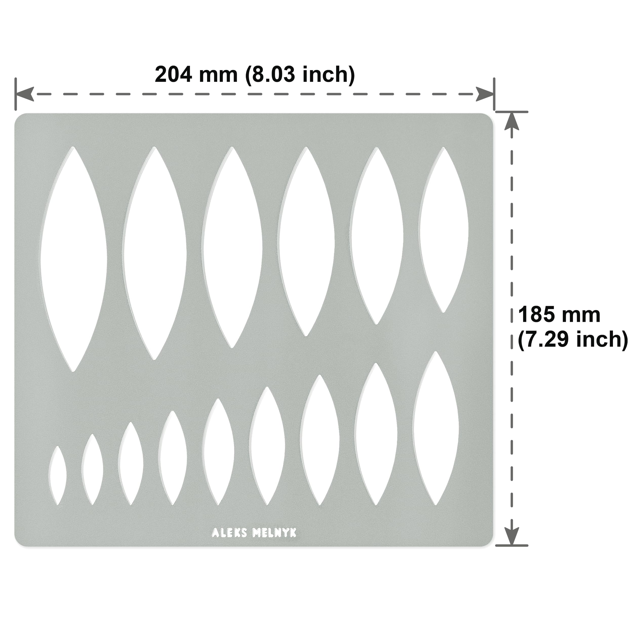 Teardrop Shape Template