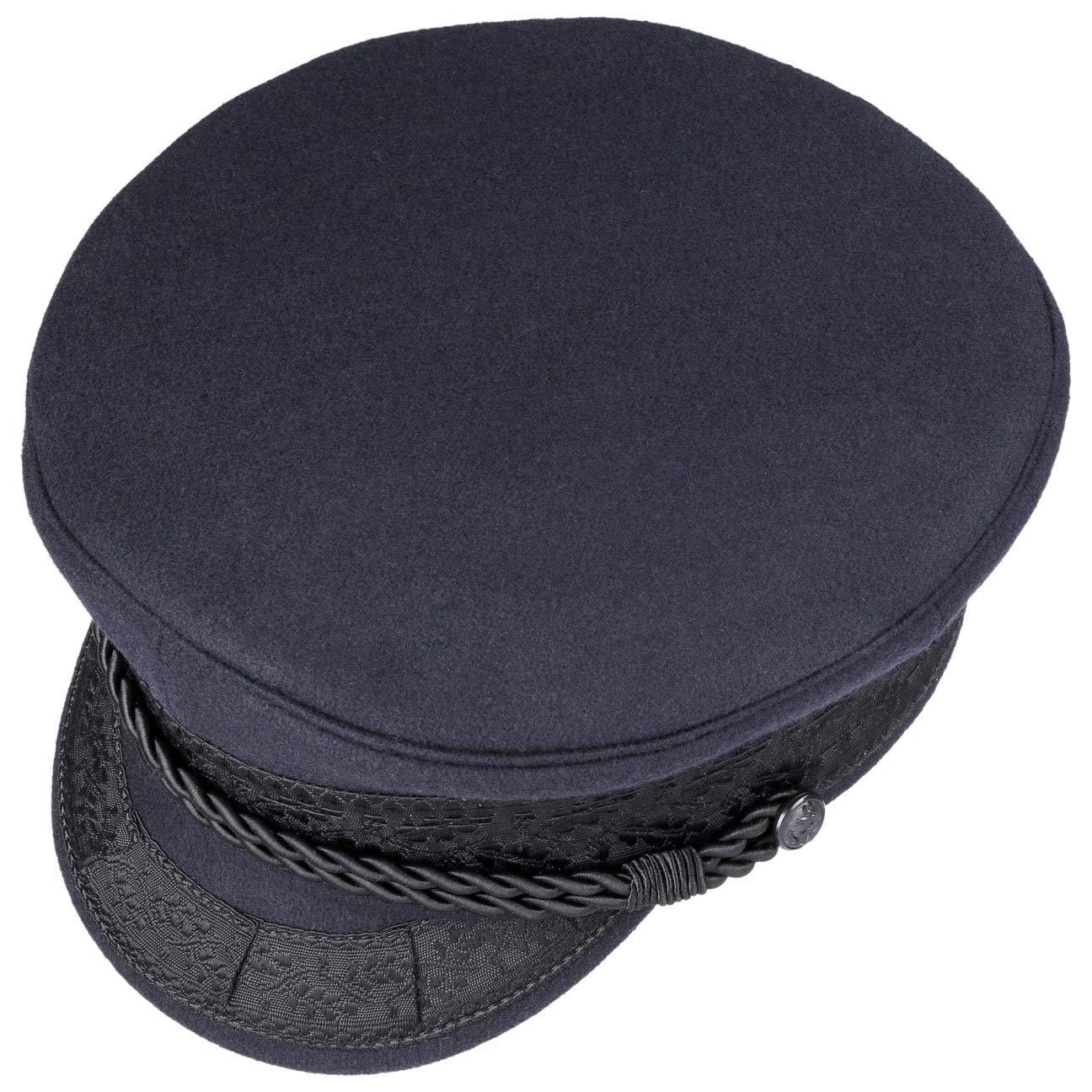 HAMMABURG Prince Henry Cap in Grey and Blue, Traditional Captain’s Cap ...
