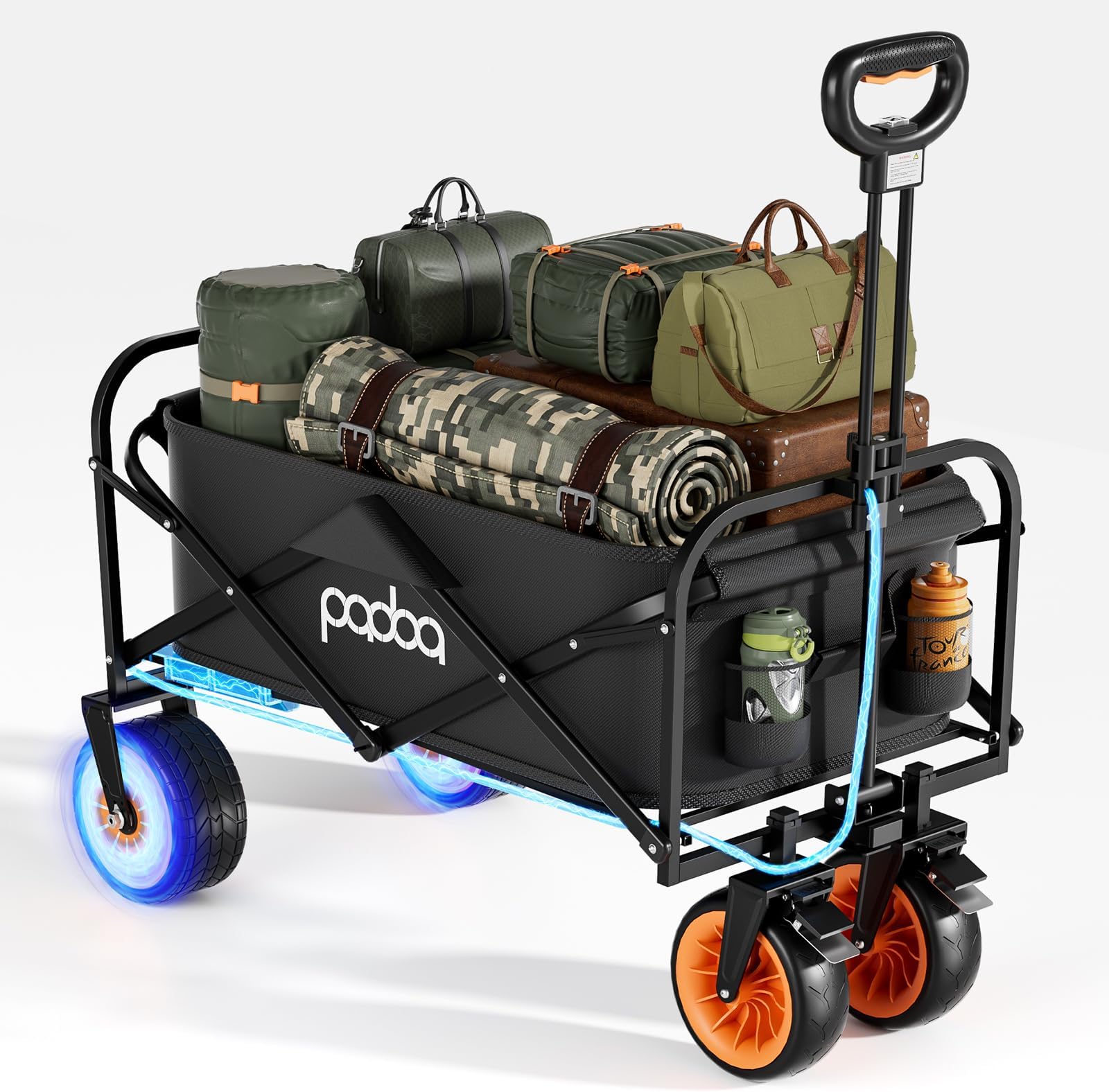 Amazon.com: Electric Foldable Wagon Cart, 5000mAh Electric Powered ...