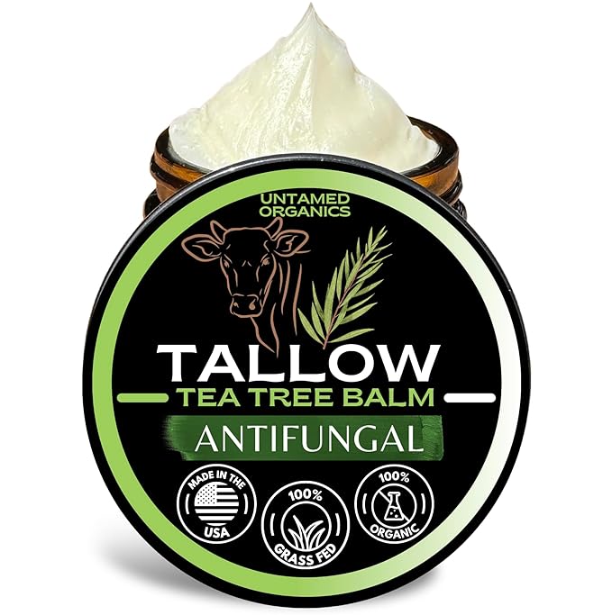 Amazon.com : Untamed Organics Tallow Antifungal Balm | Organic Tea Tree ...