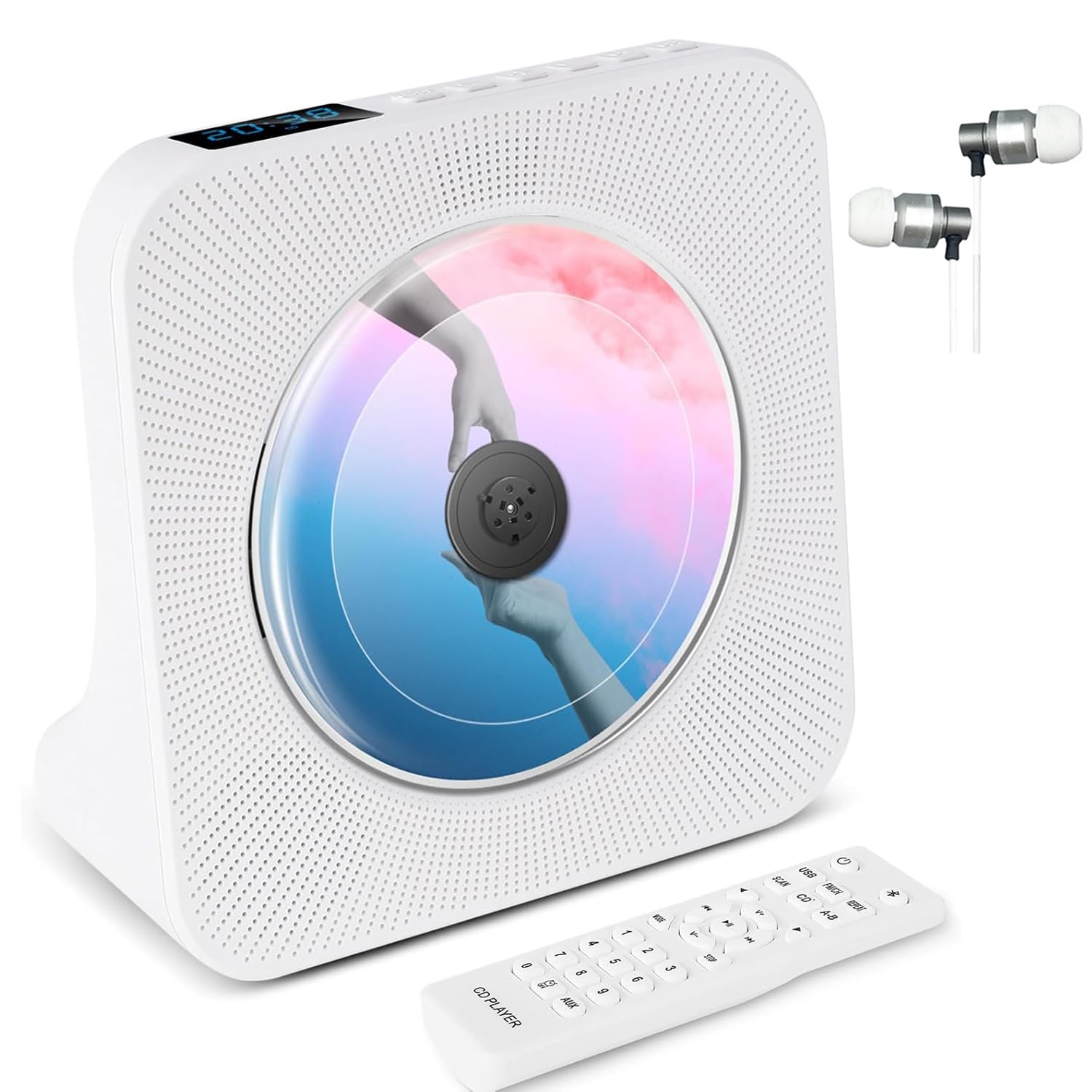 Amazon.com: Portable CD Players for Home, Bluetooth CD Player with ...