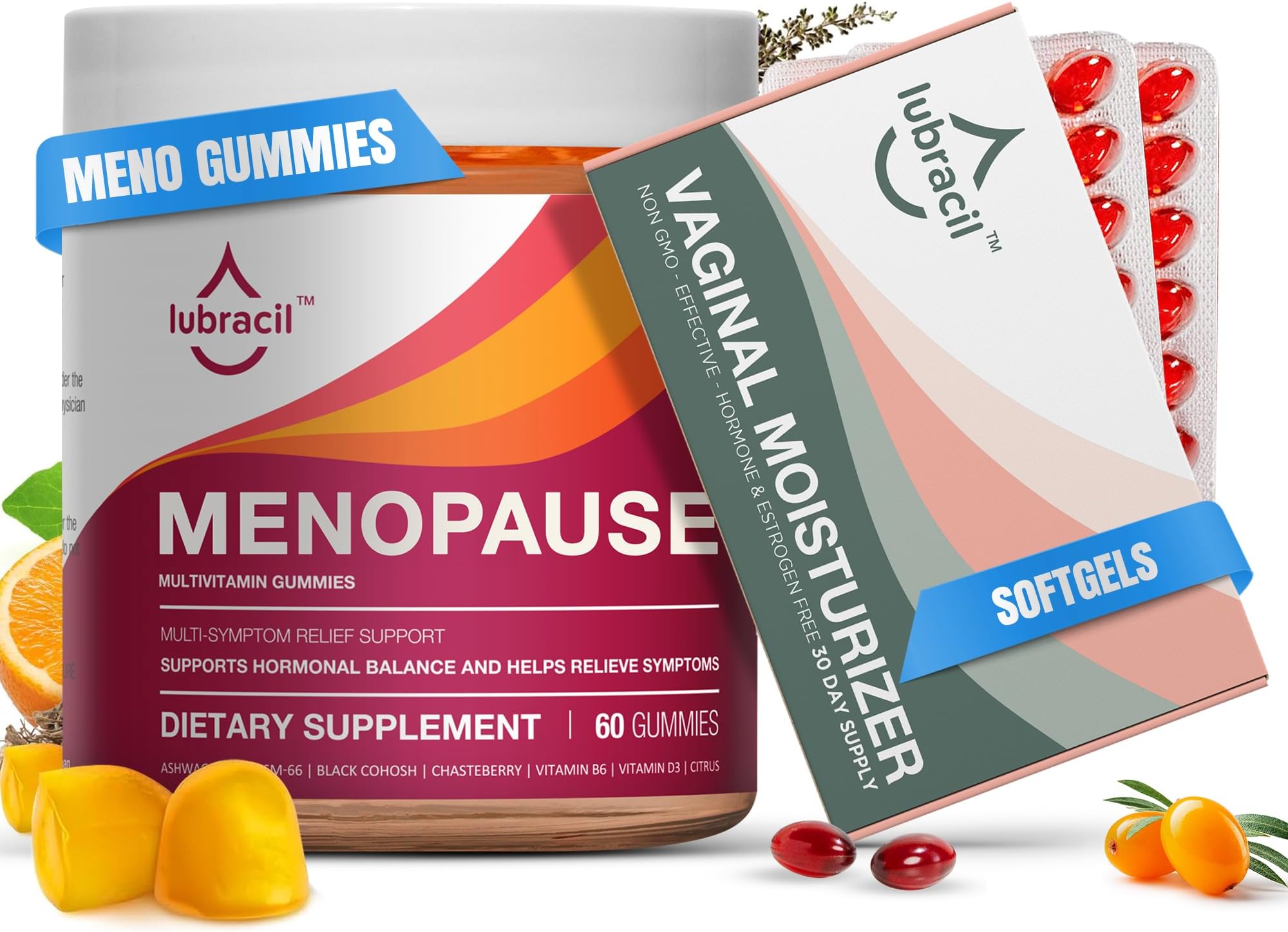 Amazon.com: Lubracil Menopause Gummies & Daily Moisturizer Bundle ...