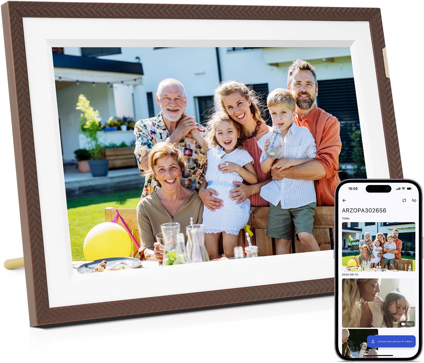 Amazon.com : ARZOPA 10.1" WiFi Digital Picture Frame 32GB HD IPS Anti ...