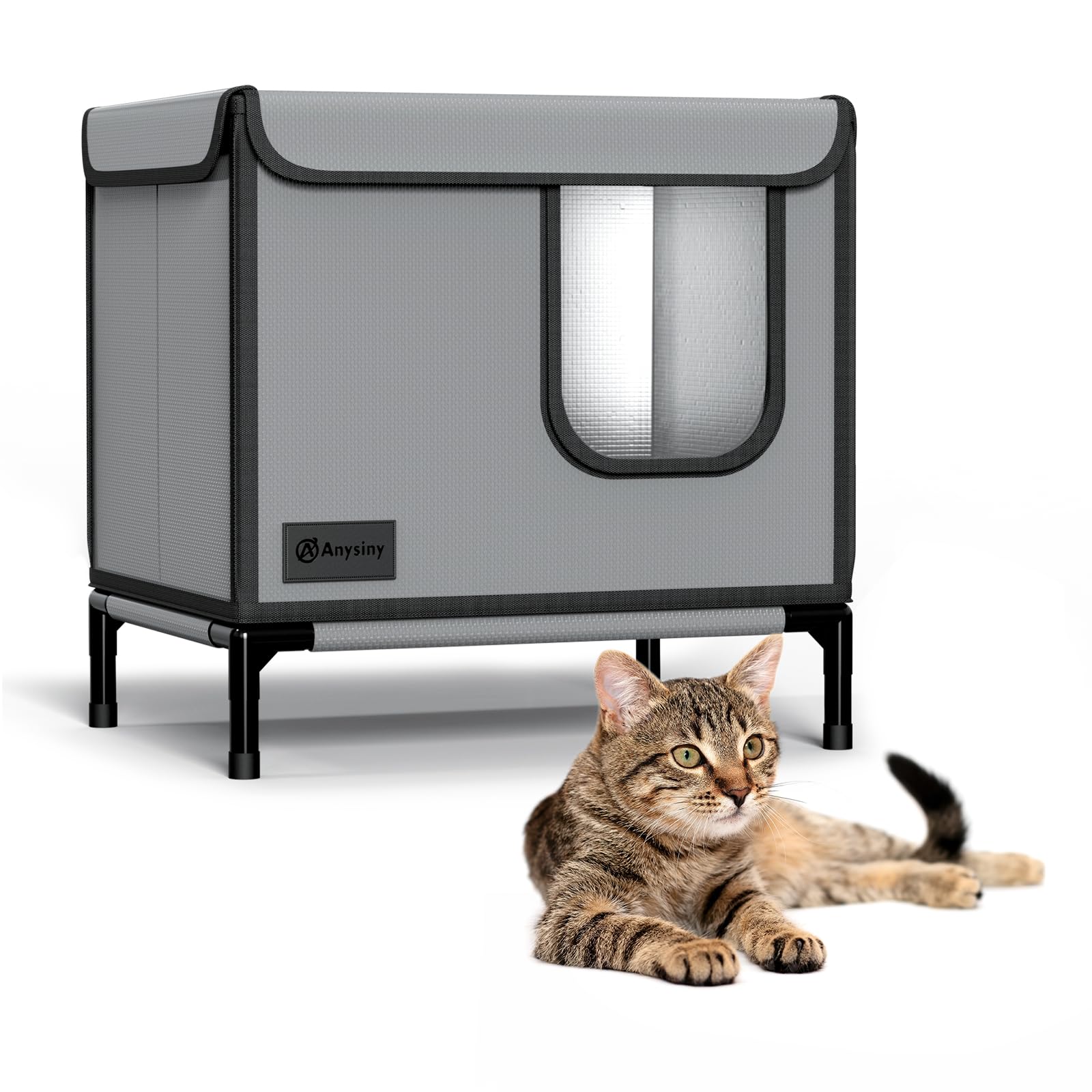 Snapklik.com : Outdoor Cat House For Winter-Weatherproof Stray Cats Shelter