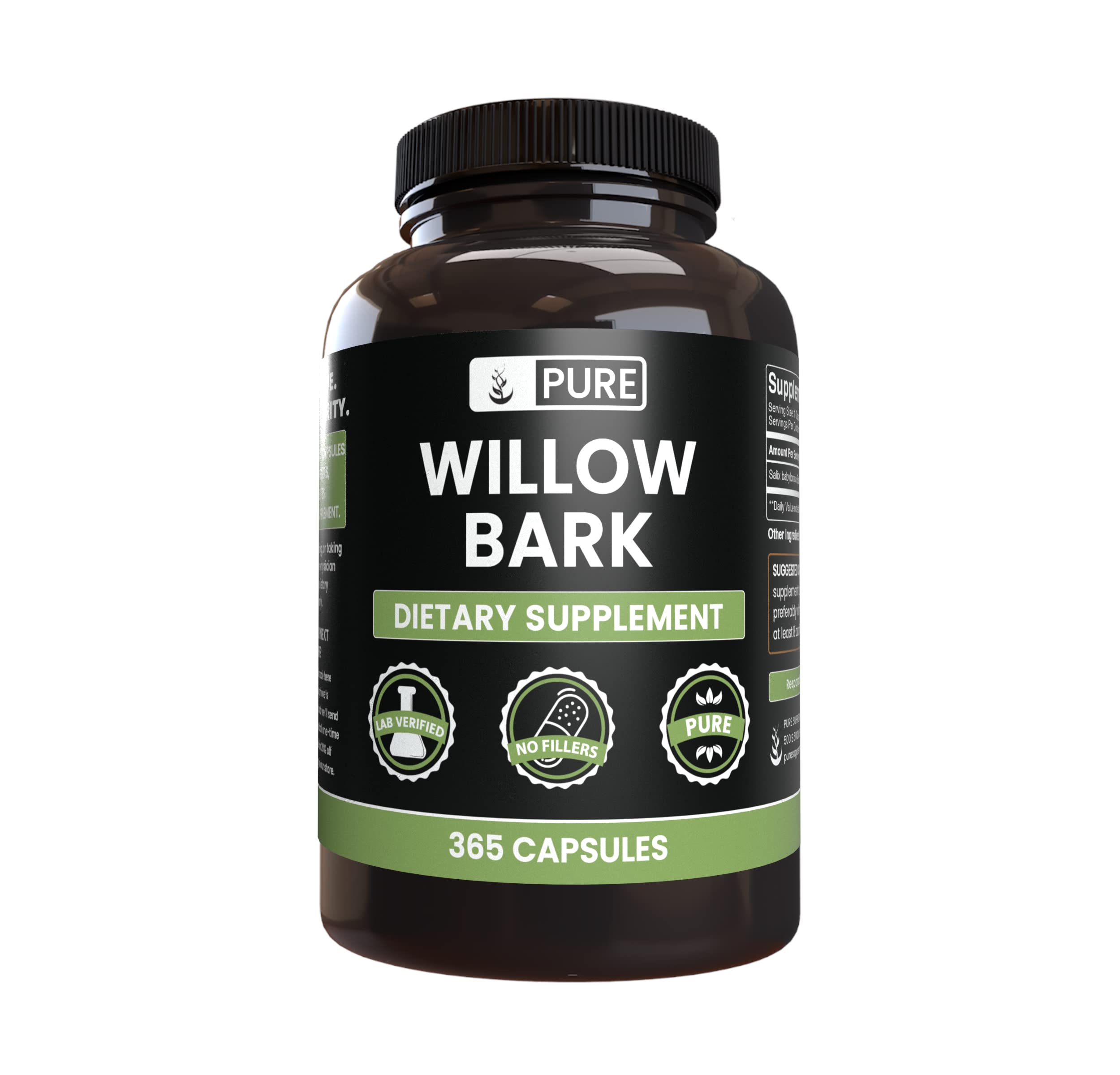 Amazon.com: PURE ORIGINAL INGREDIENTS Willow Bark Extract (365 Capsules ...