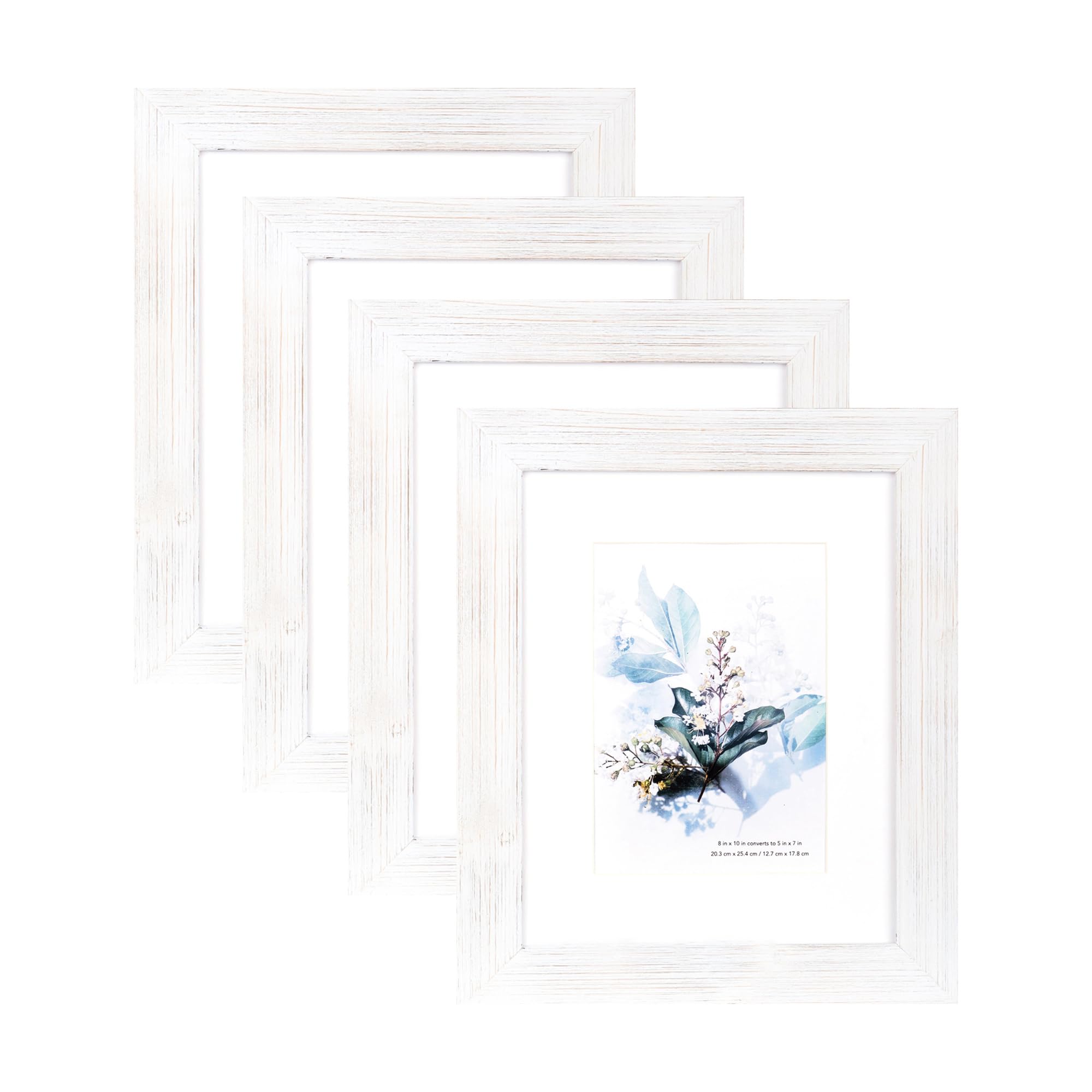 Amazon.com - KAIWIN 100% Solid Wood White 8x10 Picture Frame 4 Pack ...