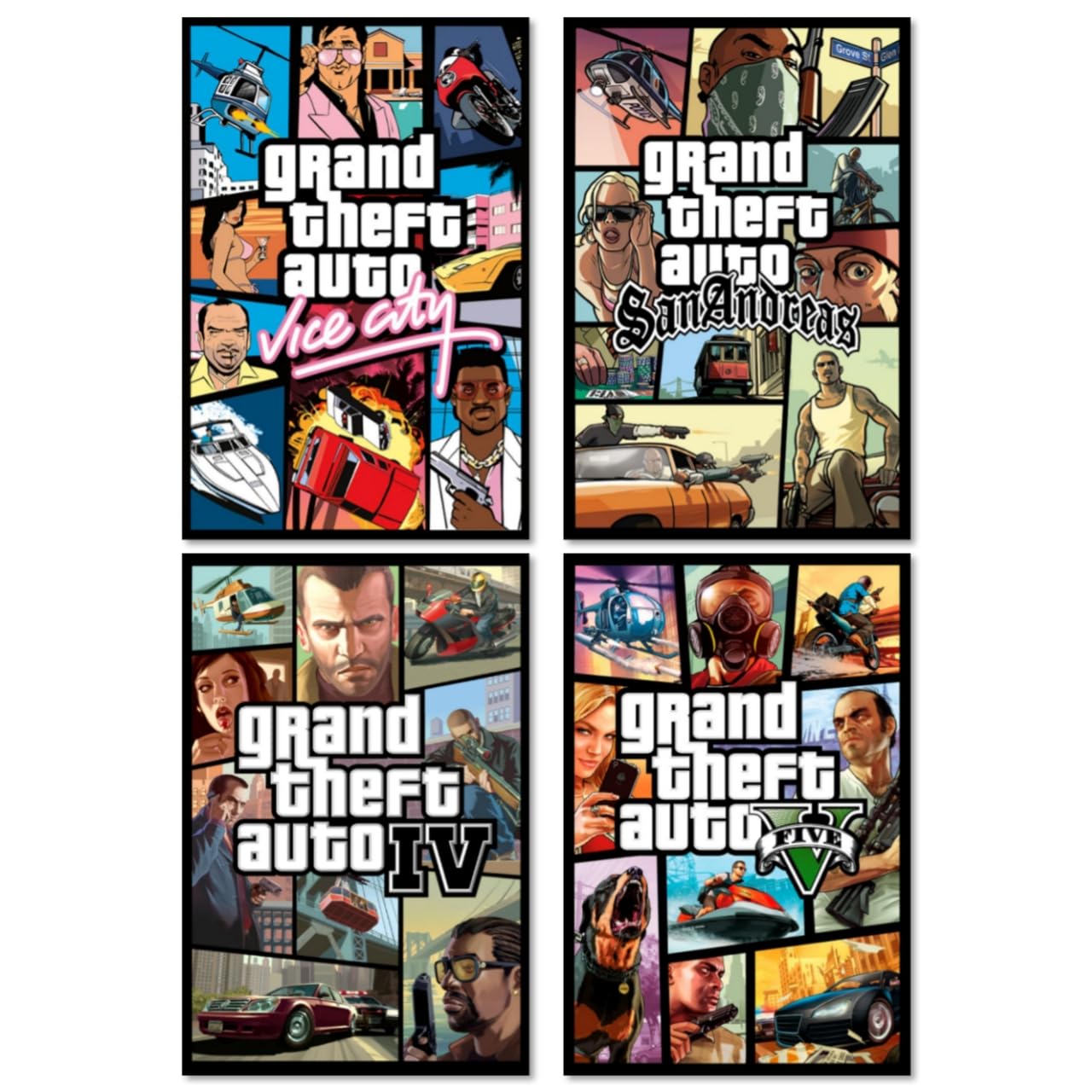 Waltractive GTA 5, GTA 4, GTA: SA, GTA: VC Official Cover Posters ...