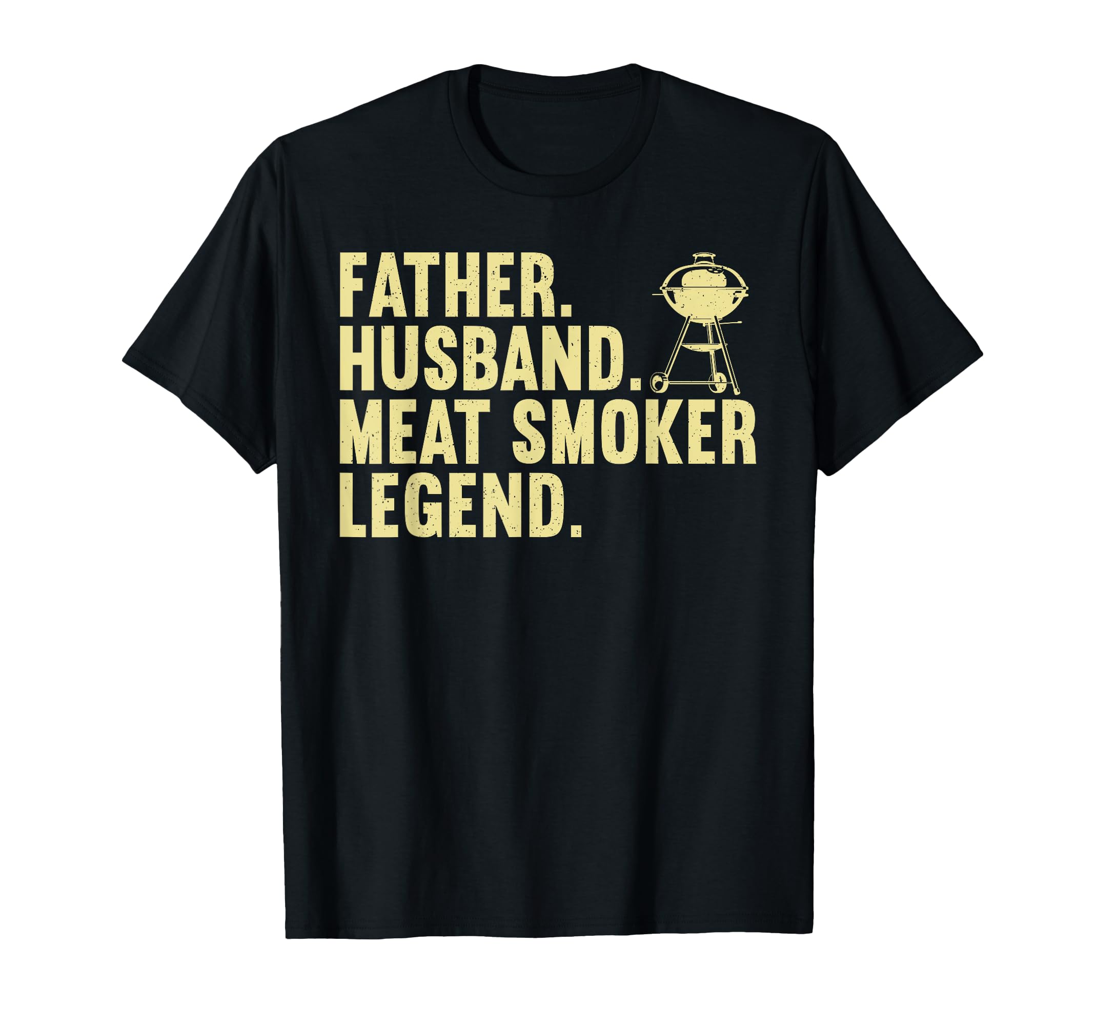 Amazon.com: Cool Meat Smoking Art For Father Husband BBQ Meat Griller T ...