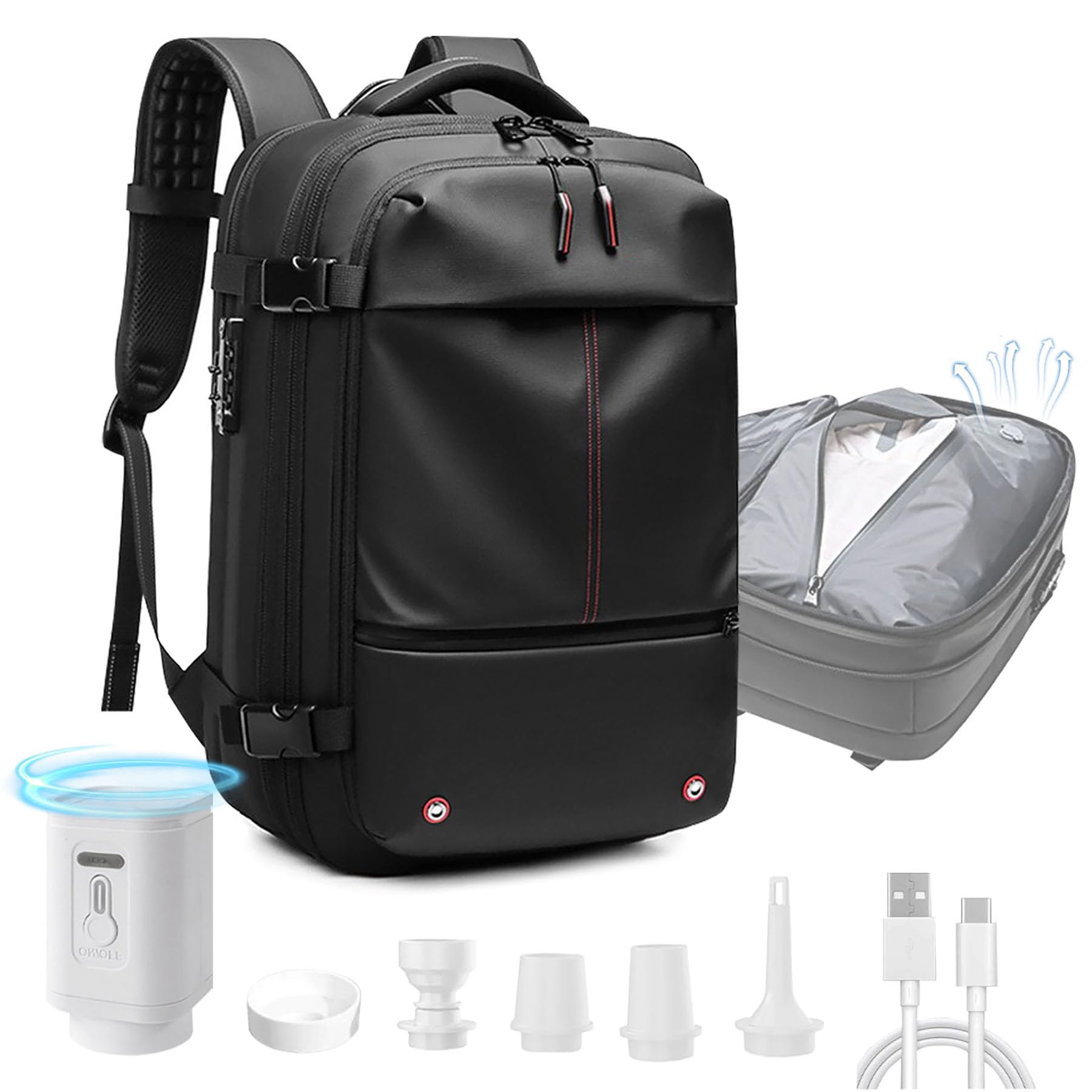 Amazon.com: JEUXDOS Vacuum Backpack for Travel, 60L Expandable Vacuum ...