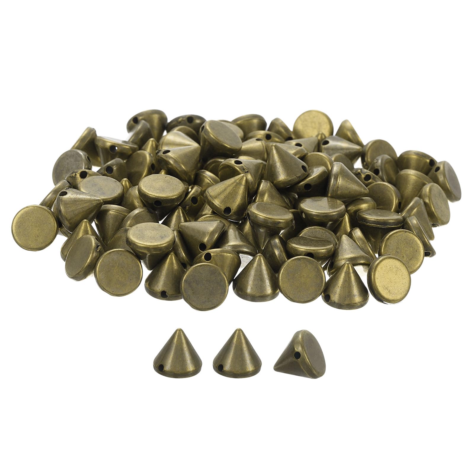 Amazon.com: uxcell 100Pcs Acrylic Spike Cone Studs, 6x6mm Flat Back Sew ...
