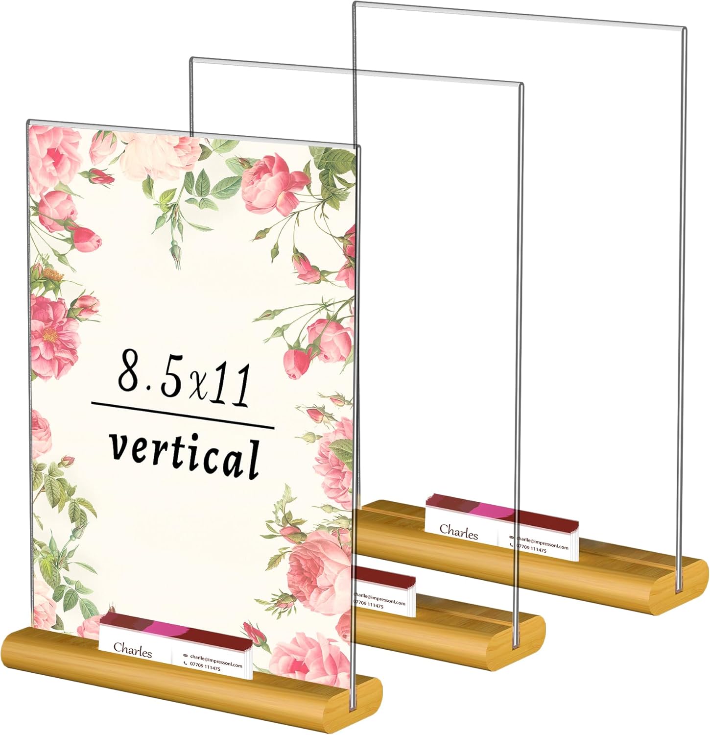Amazon.com: DEDOO Acrylic Sign Holder 8.5 x 11,3 Pack Table Top Acrylic ...