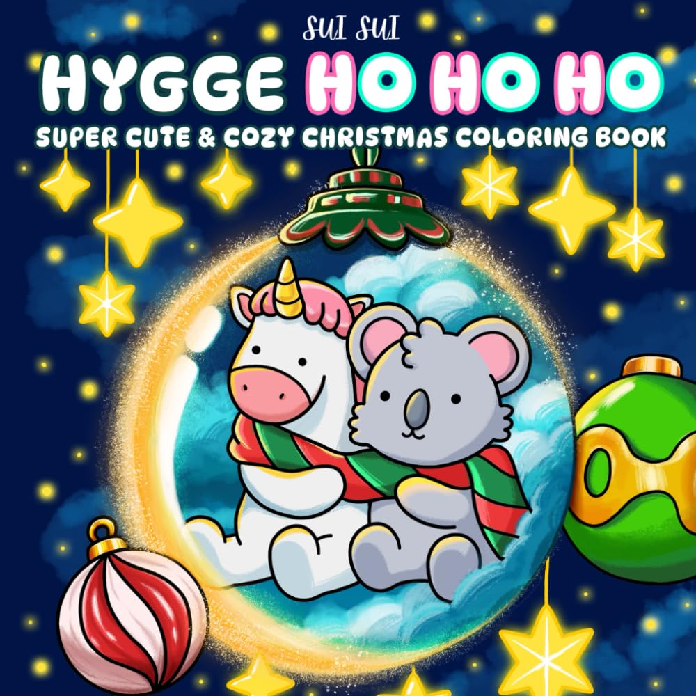 Hygge Ho Ho Ho - Super Cute & Cozy Christmas Coloring Book: Featuring ...