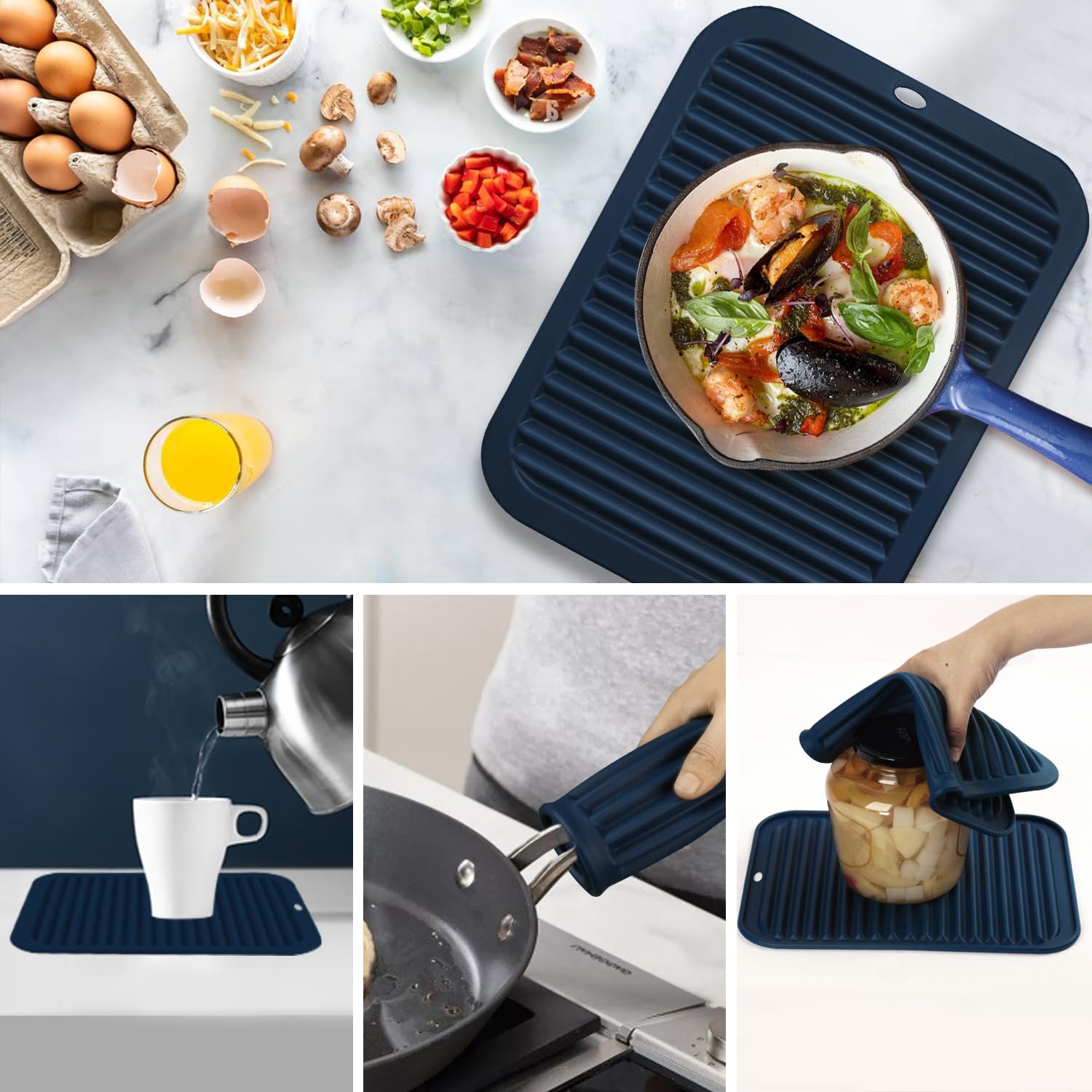Snapklik.com : Silicone Mats For Kitchen Counter, 9x12 Trivets For Hot ...