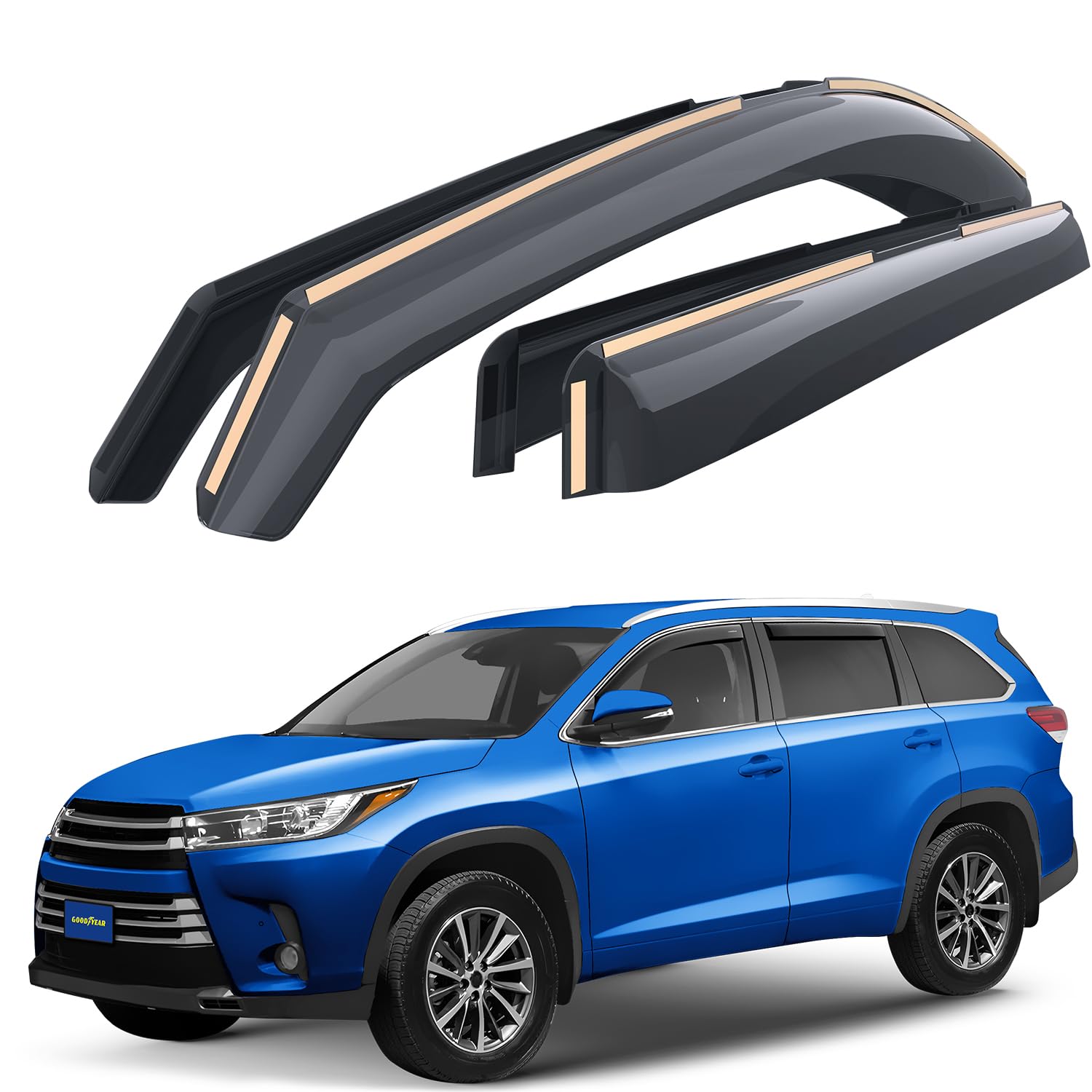 Amazon.com: Goodyear Shatterproof in-Channel Window Deflectors for ...
