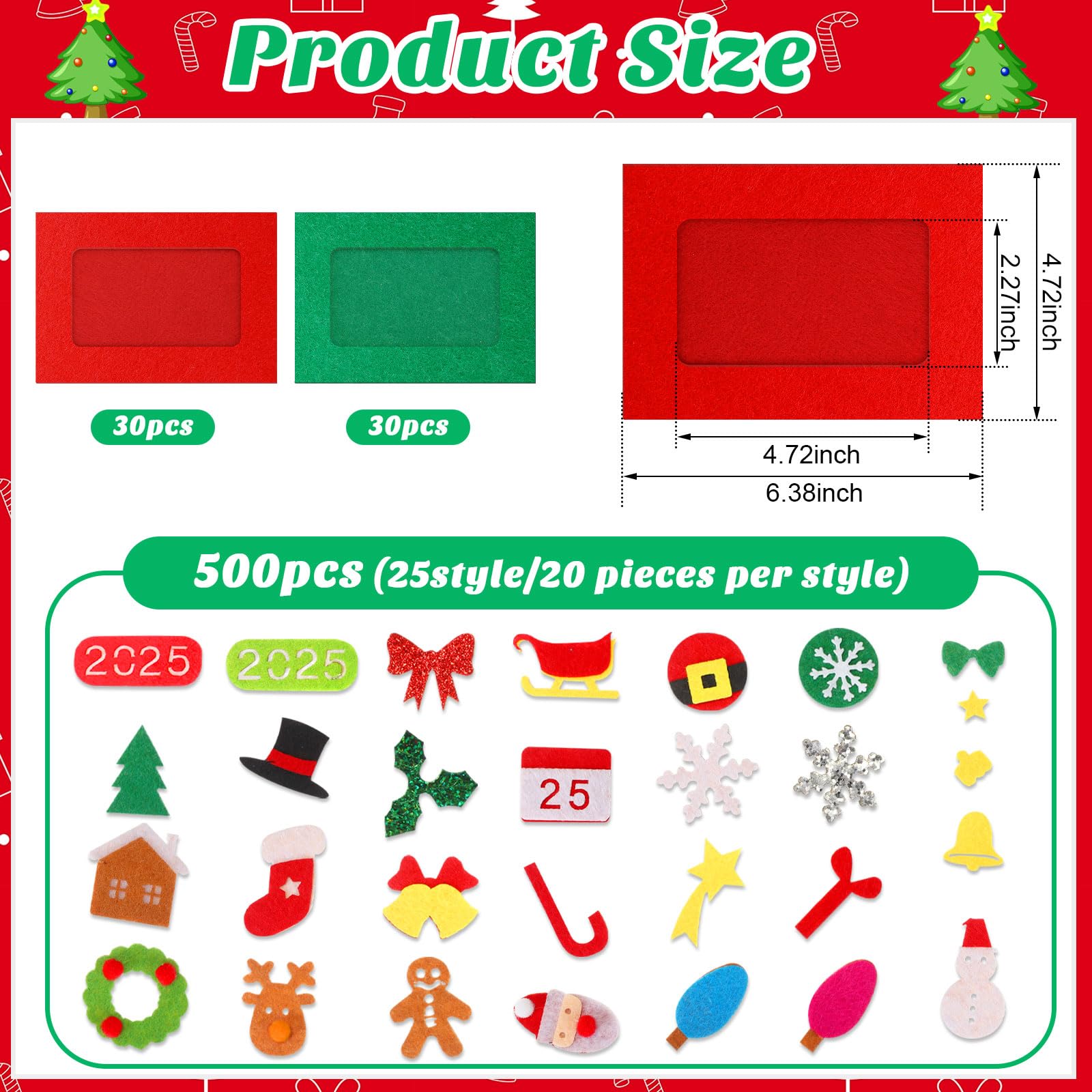 Christmas Kid Crafts 436 Pcs Christmas Picture Frame Craft Kit | DIY ...