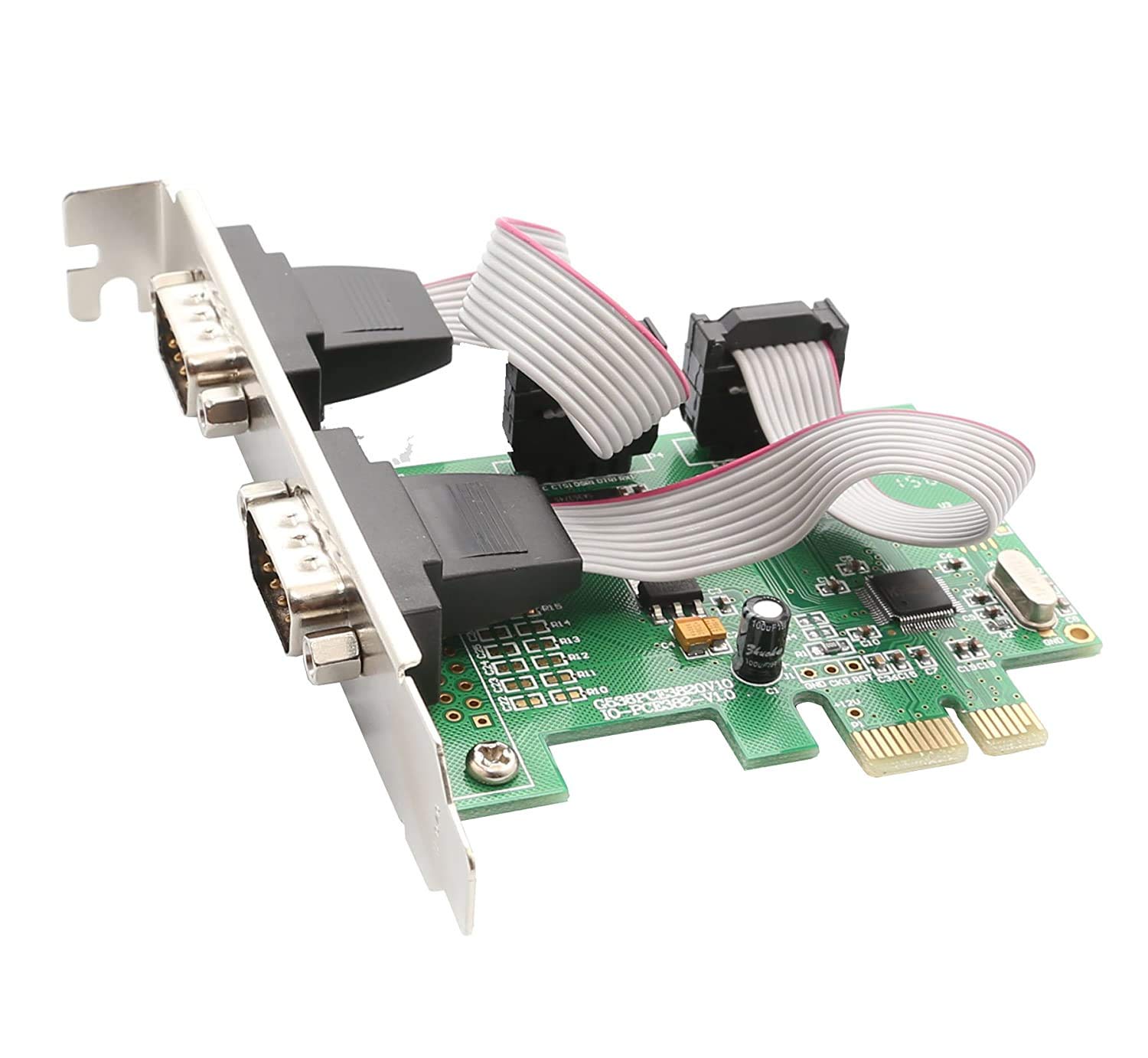 TAG PCI-Express 2 x RS232 (DB9) Serial Port PCIe Card - Serial ...