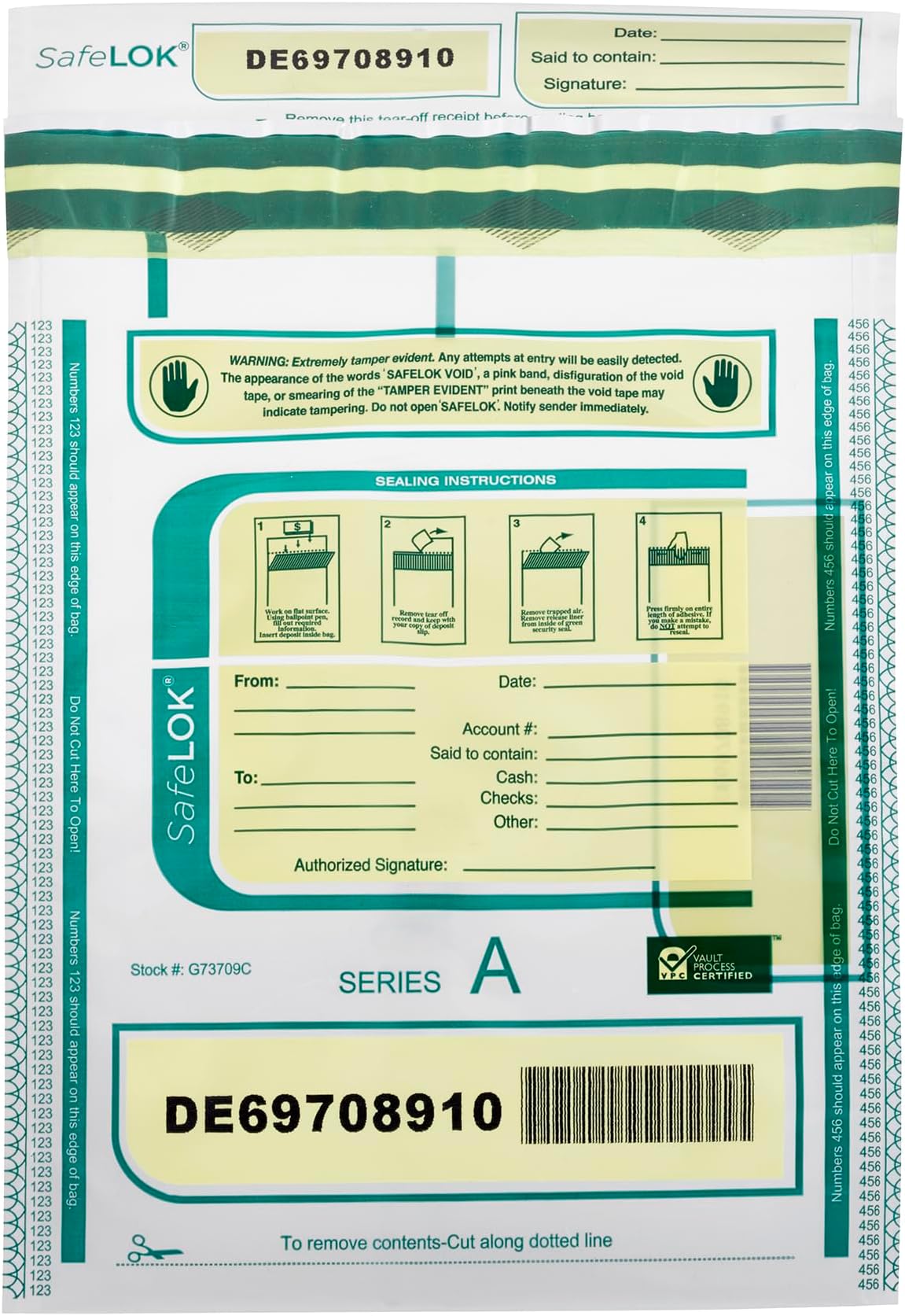 Amazon.com : BankSupplies Ultima Blue Clear Deposit Bags | 10W x 14H ...