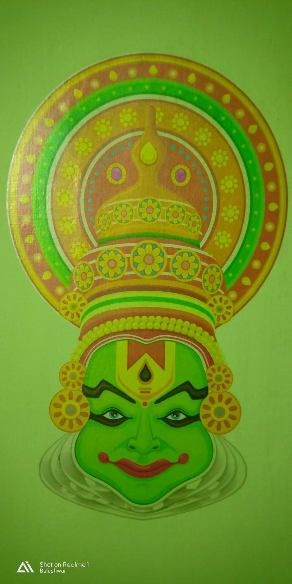Decals Design 'Traditional Kathakali Dancer Face' Wall Sticker (PVC ...