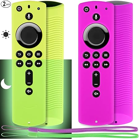 Amazon.com: [2 Pack] Firestick Remote Cover Case (Glow in the Dark ...