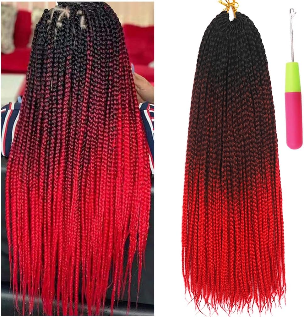 Amazon.com : 6 Packs Box Braids Crochet Hair 22Inch Crochet Box Braids ...